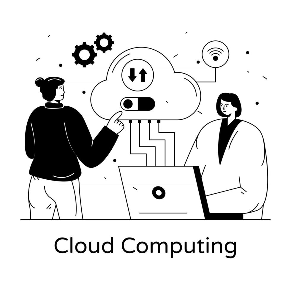 Cloud Computing and Network 2811417 Vector Art at Vecteezy