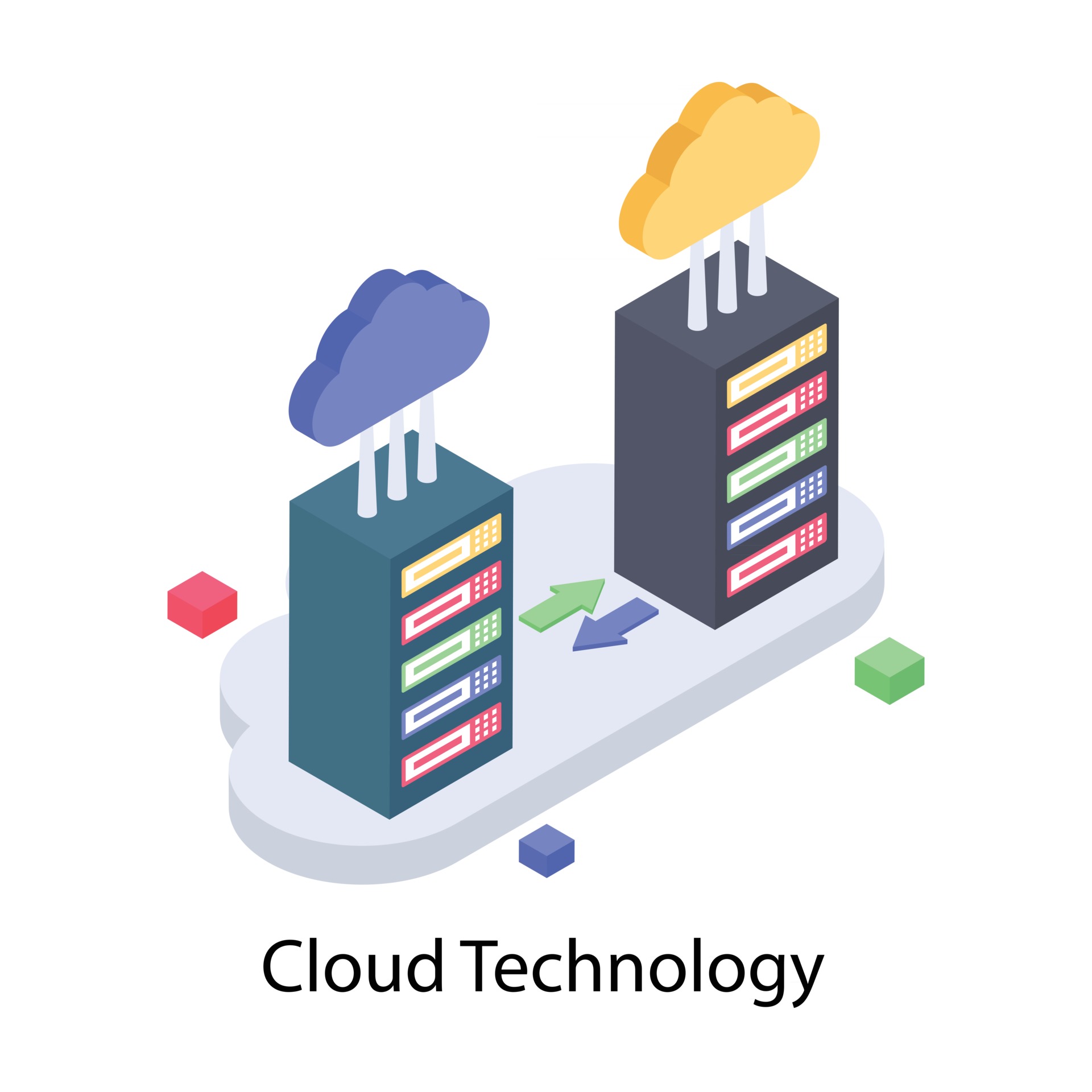Cloud Technology Elements 2812801 Vector Art at Vecteezy