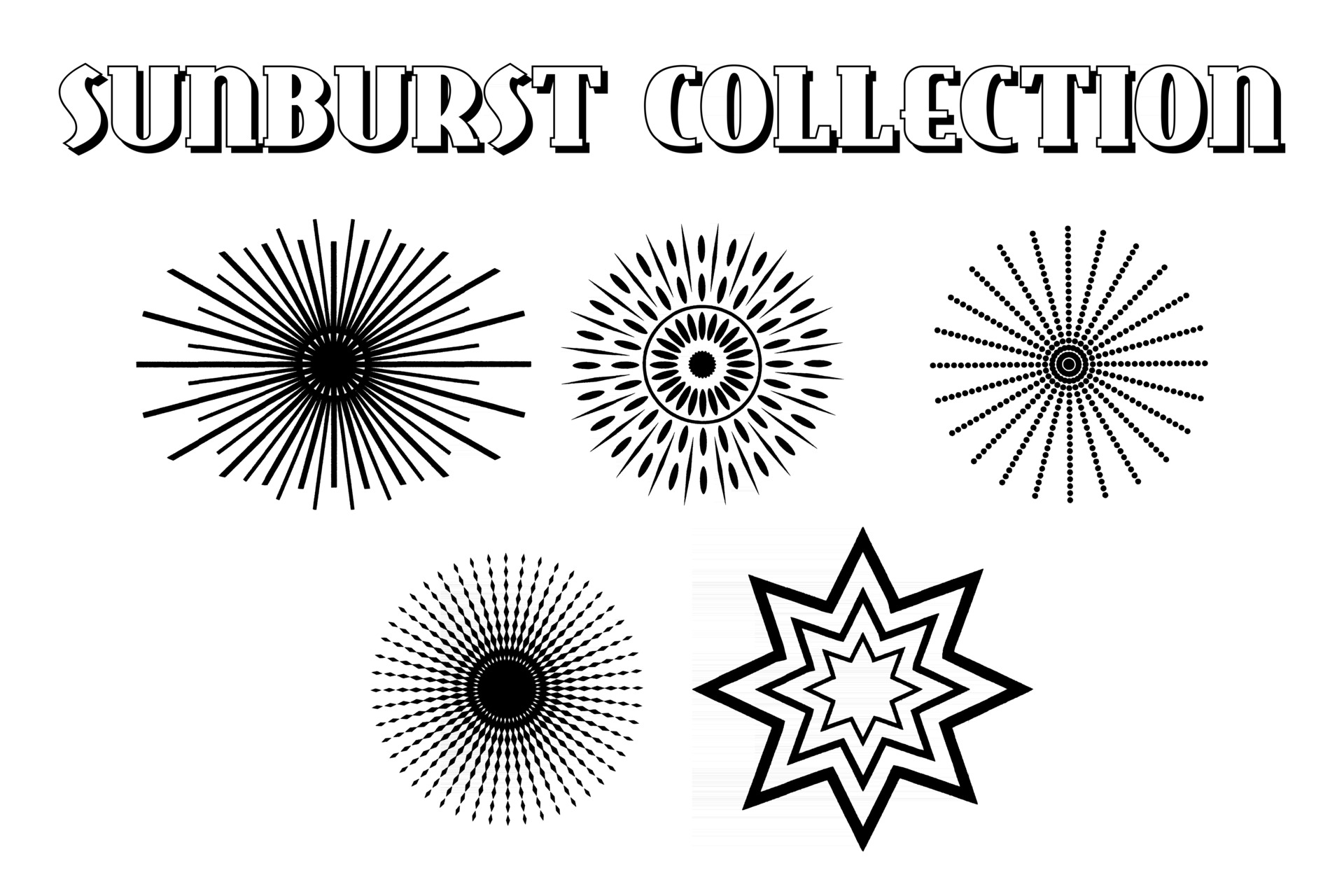 Vector sunburst set. Vector Illustration 2815857 Vector Art at Vecteezy Vector sunburst set. Vector Illustration 2815857 Vector Art at Vecteezy
