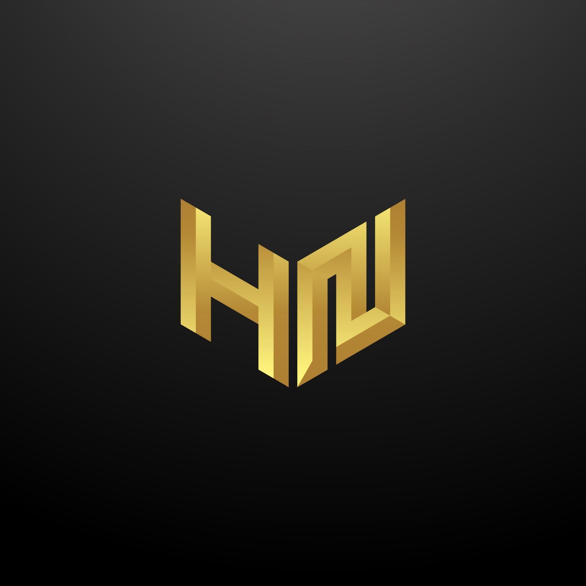 HN Logo Monogram Letter Initials Design Template with Gold 3d texture ... HN Logo Monogram Letter Initials Design Template with Gold 3d texture ...