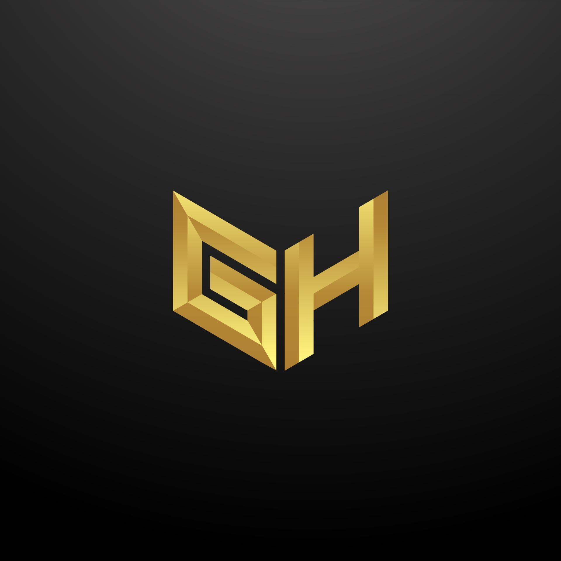 GH Logo Monogram Letter Initials Design Template with Gold 3d texture ... GH Logo Monogram Letter Initials Design Template with Gold 3d texture ...