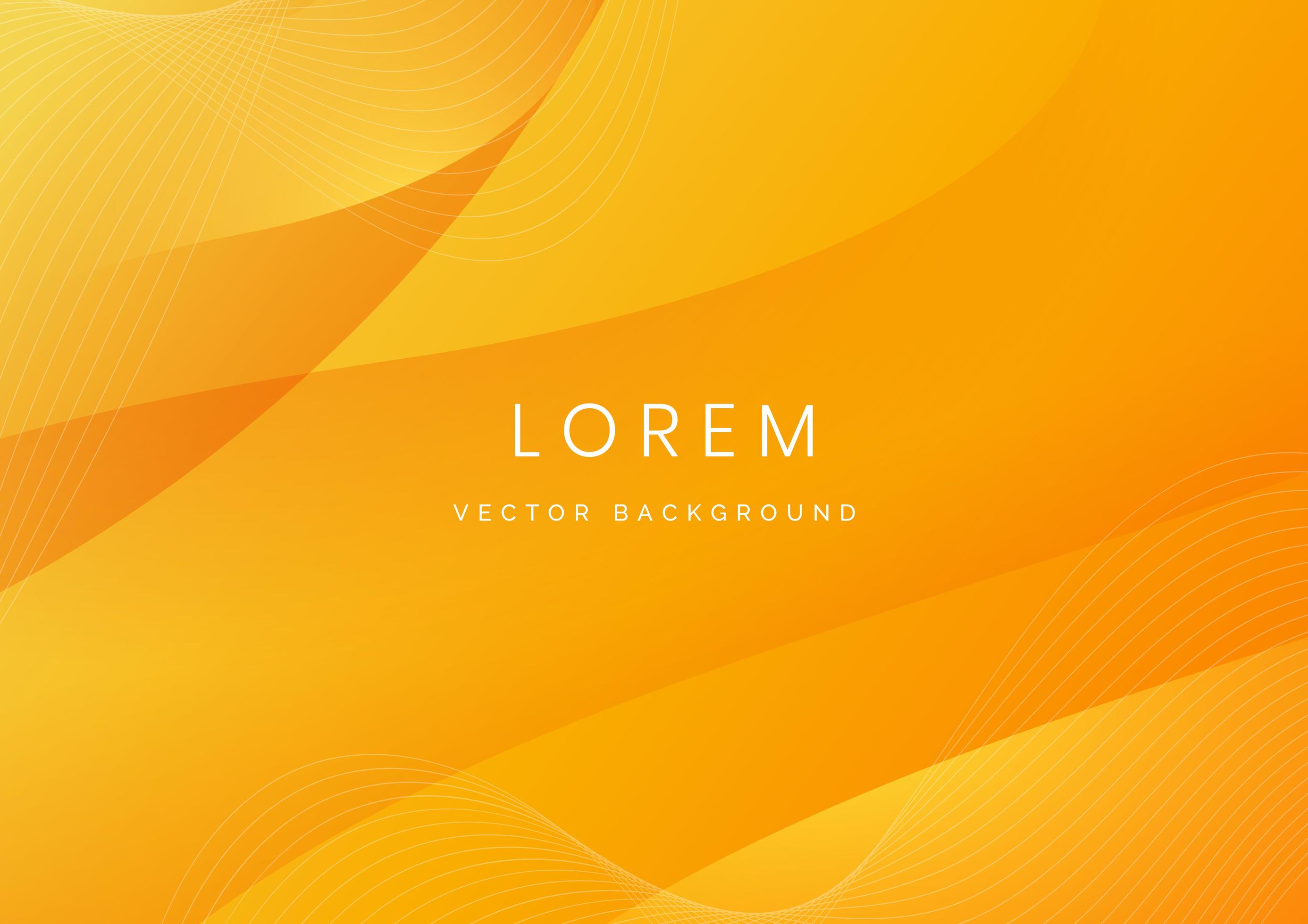 Abstract Modern Orange Gradient Waves Overlap Background With Copy