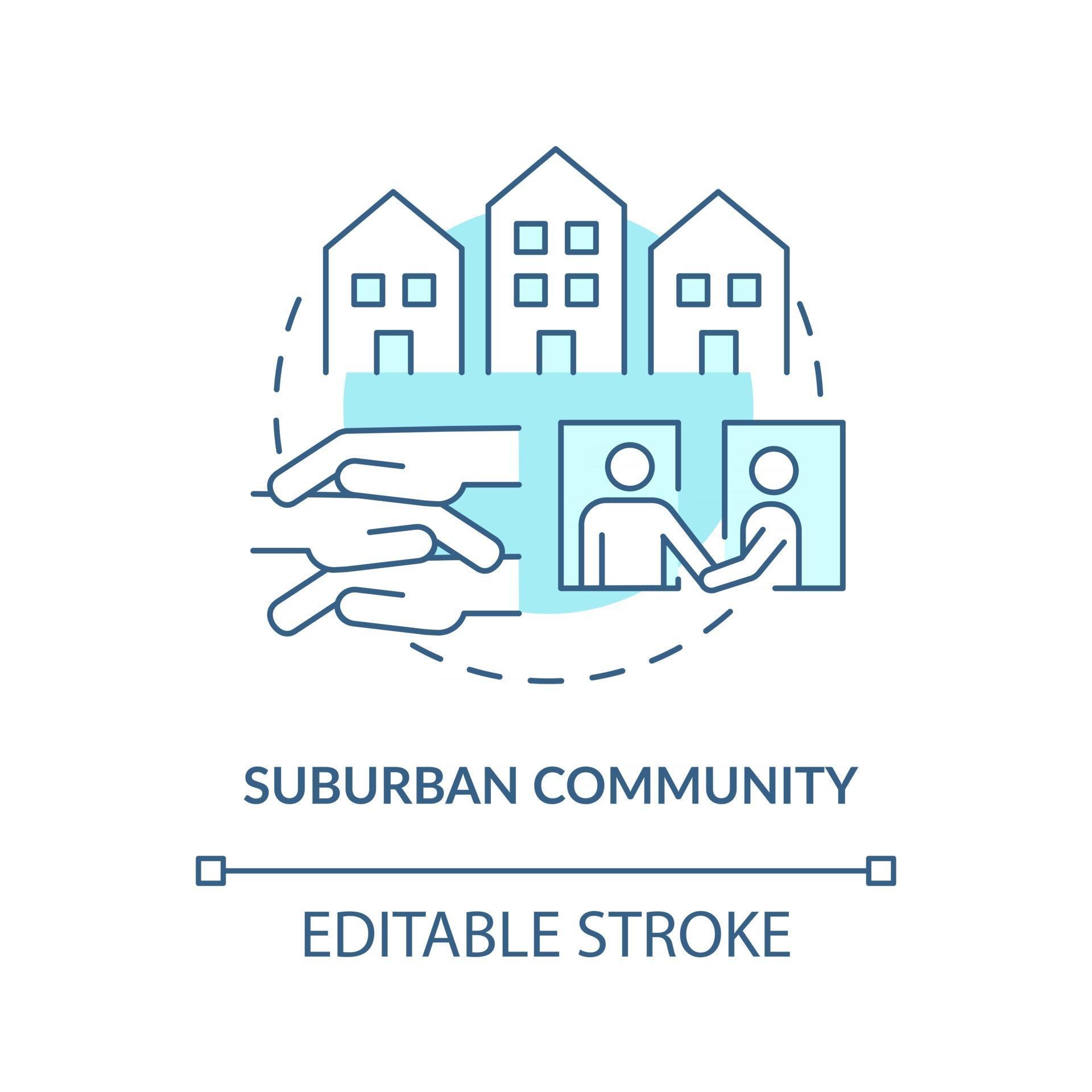 Suburban Community Concept Icon Communities Types Abstract Idea Thin Line Illustration Peri