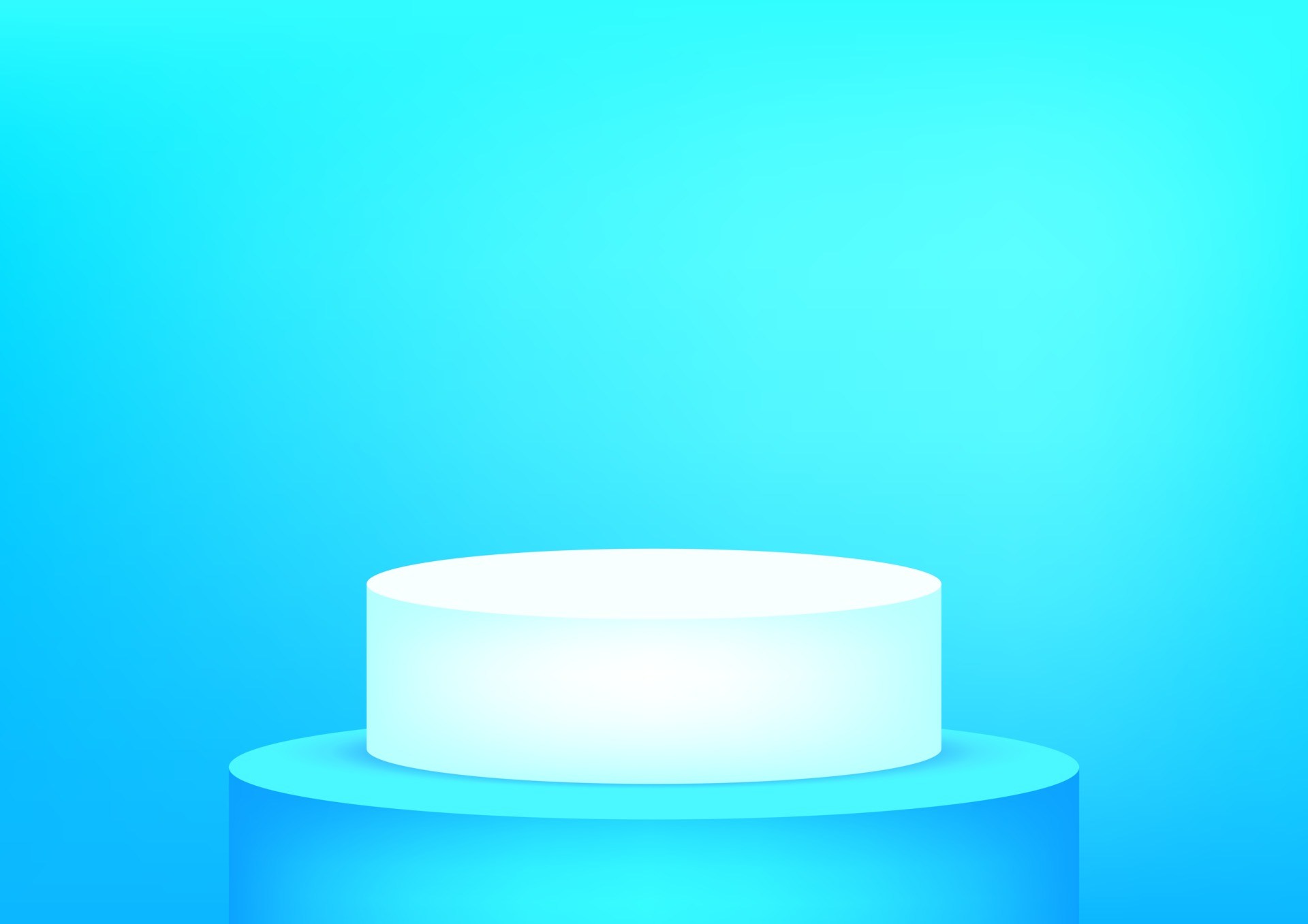 Empty podium studio blue background for product display with copy space ...