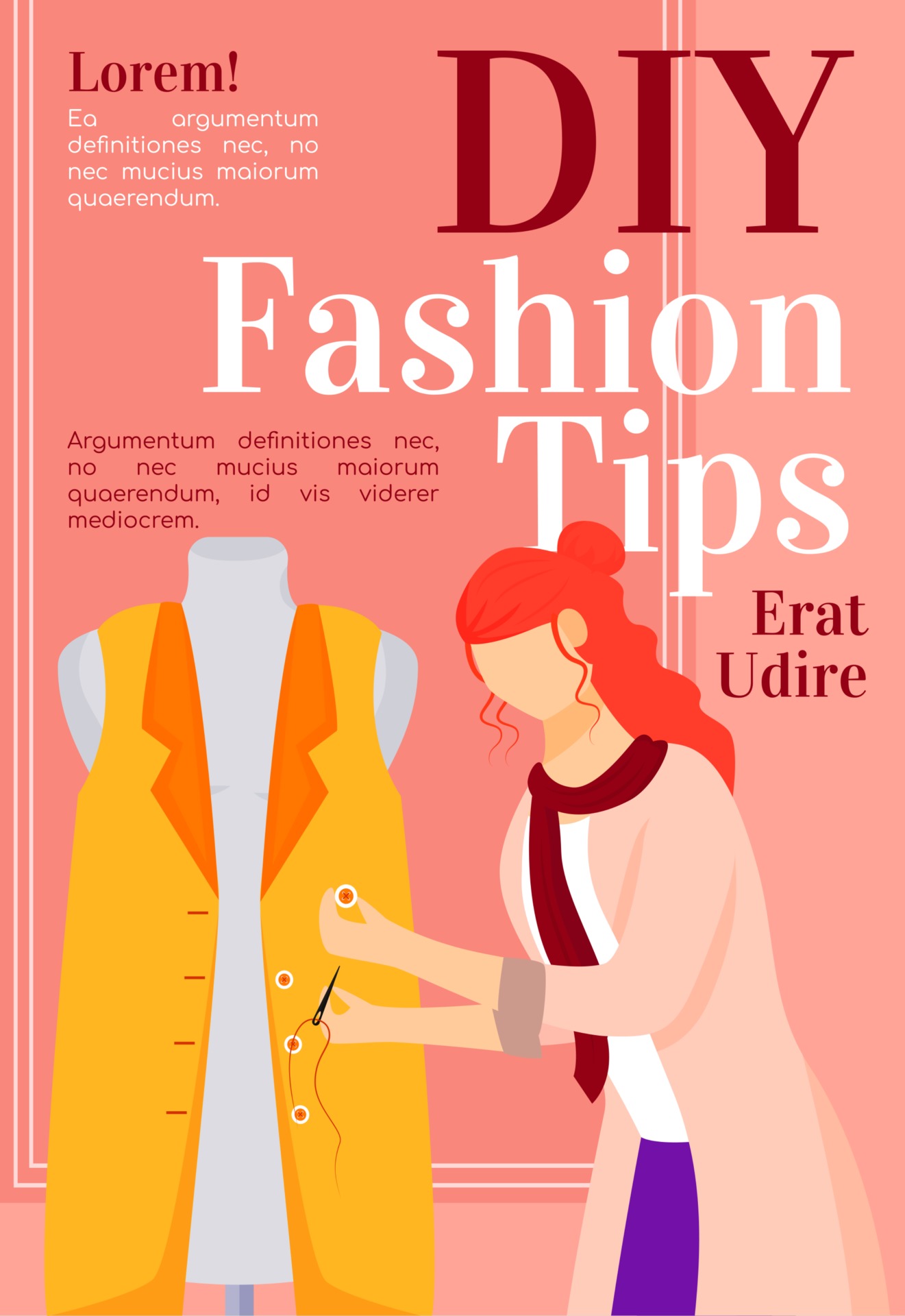 DIY Fashion Tips Magazine Cover Template Trendy Outfits Ideas Journal DIY Fashion Tips Magazine Cover Template Trendy Outfits Ideas Journal