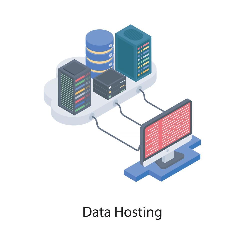 Database Hosting Concepts 2824570 Vector Art at Vecteezy