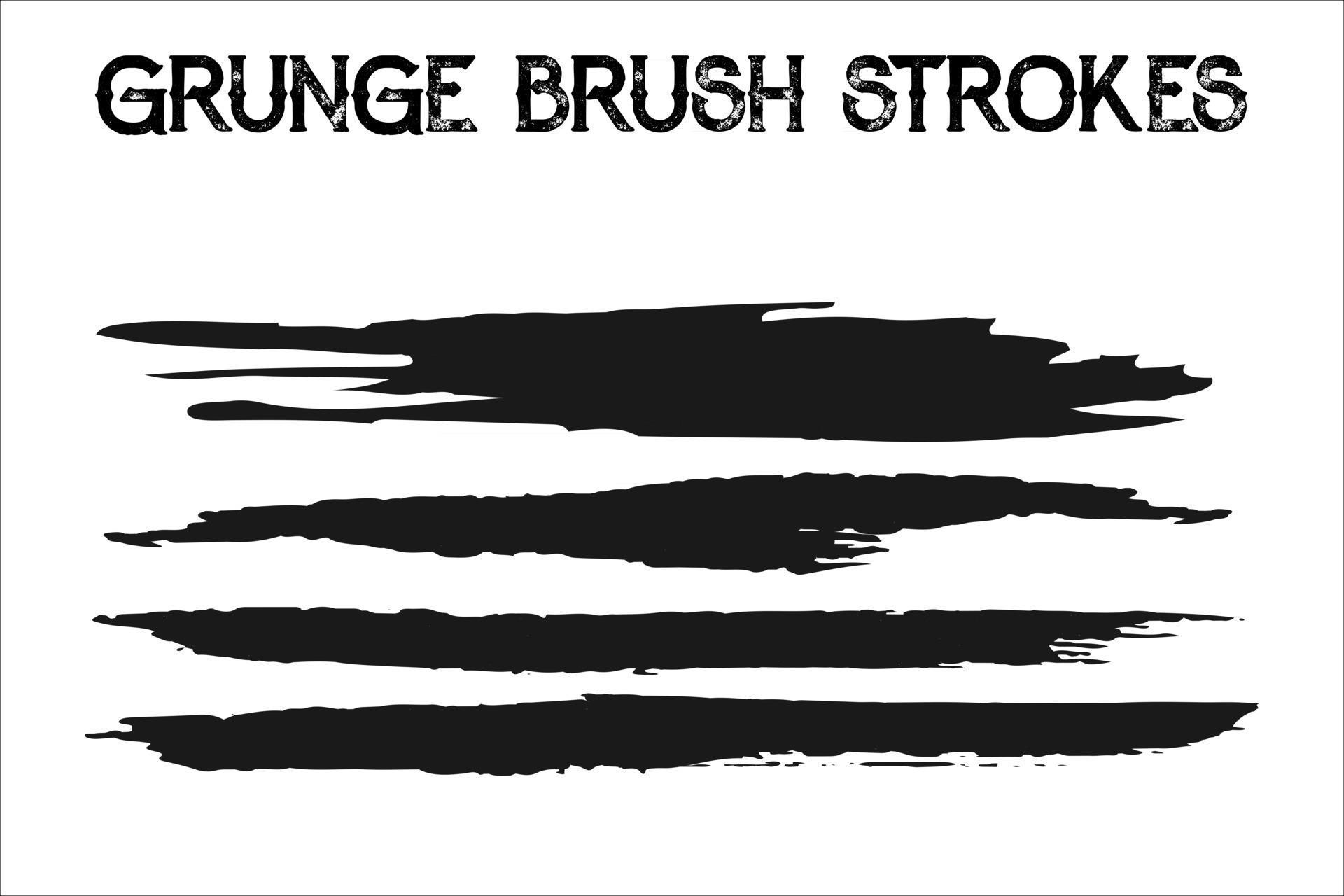 Vector set of grunge brush strokes. Oil brushes. Vector 2825105 Vector ...