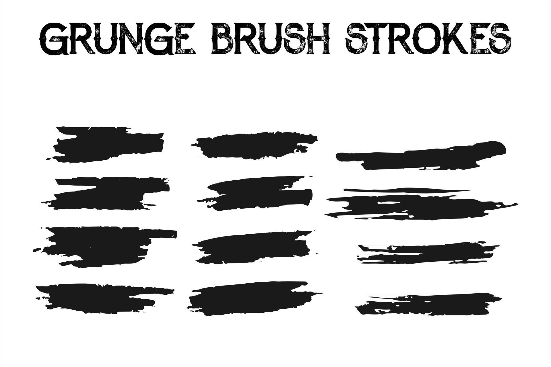 Paint brush strokes and ink stains. Grunge vector collection 2825107 ...