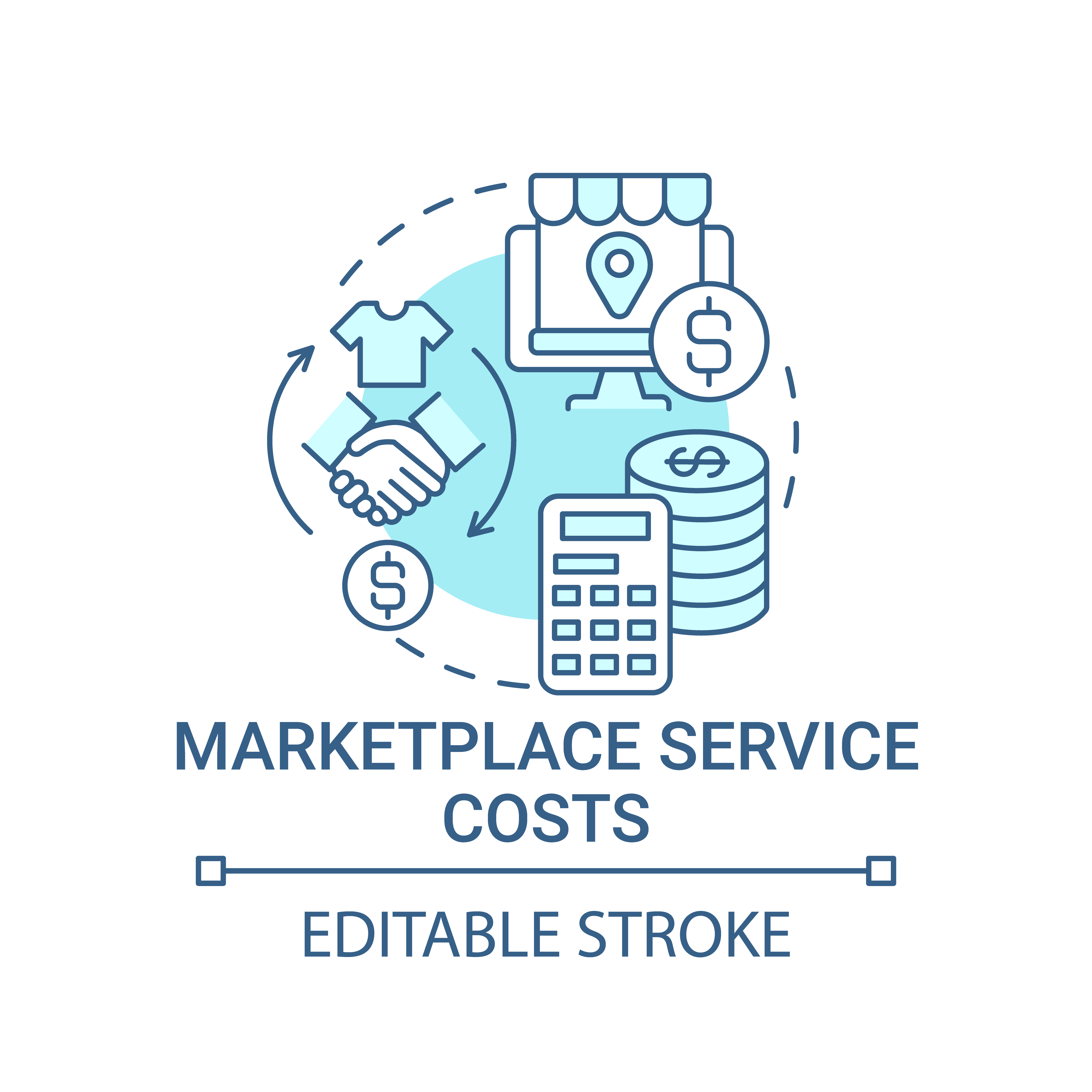 Marketplace Service Costs Concept Icon Choice Parameter Abstract Idea Thin Line Illustration
