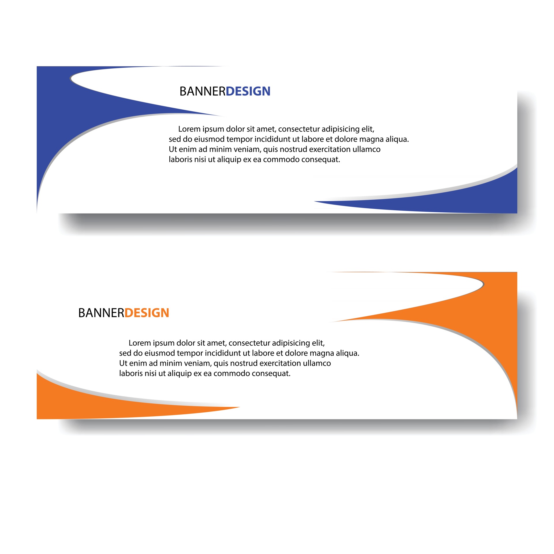 banner logo with simple color 2831621 Vector Art at Vecteezy