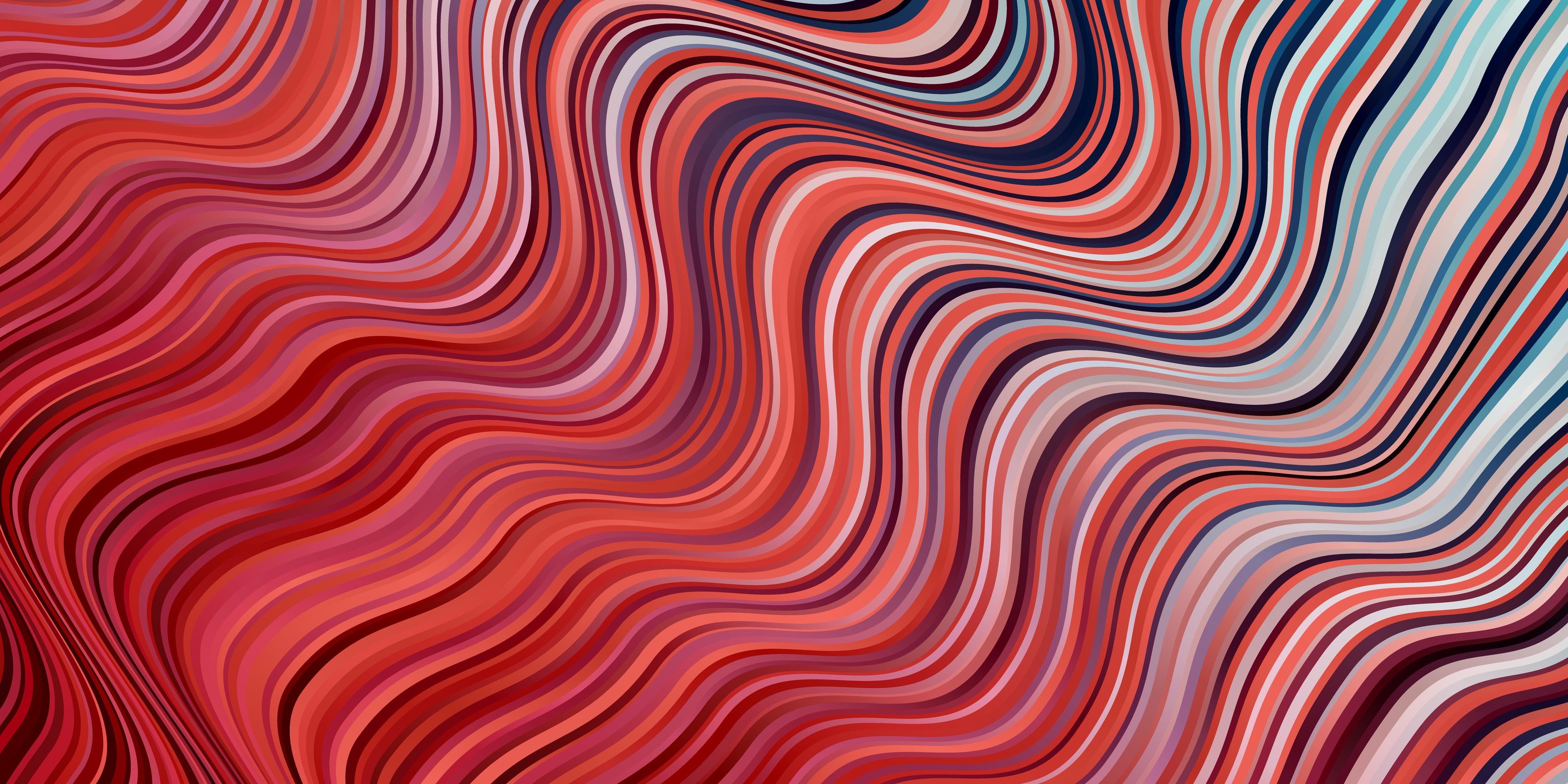 Light Blue Red Vector Background With Bent Lines Bright Illustration With Gradient Circular