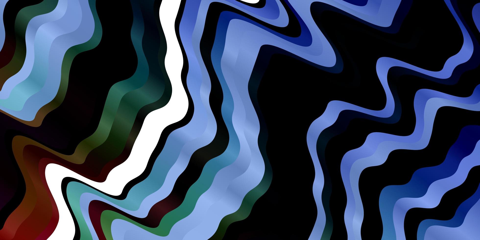 Dark Multicolor Vector Pattern With Wry Lines Colorful Illustration In Abstract Style With Bent