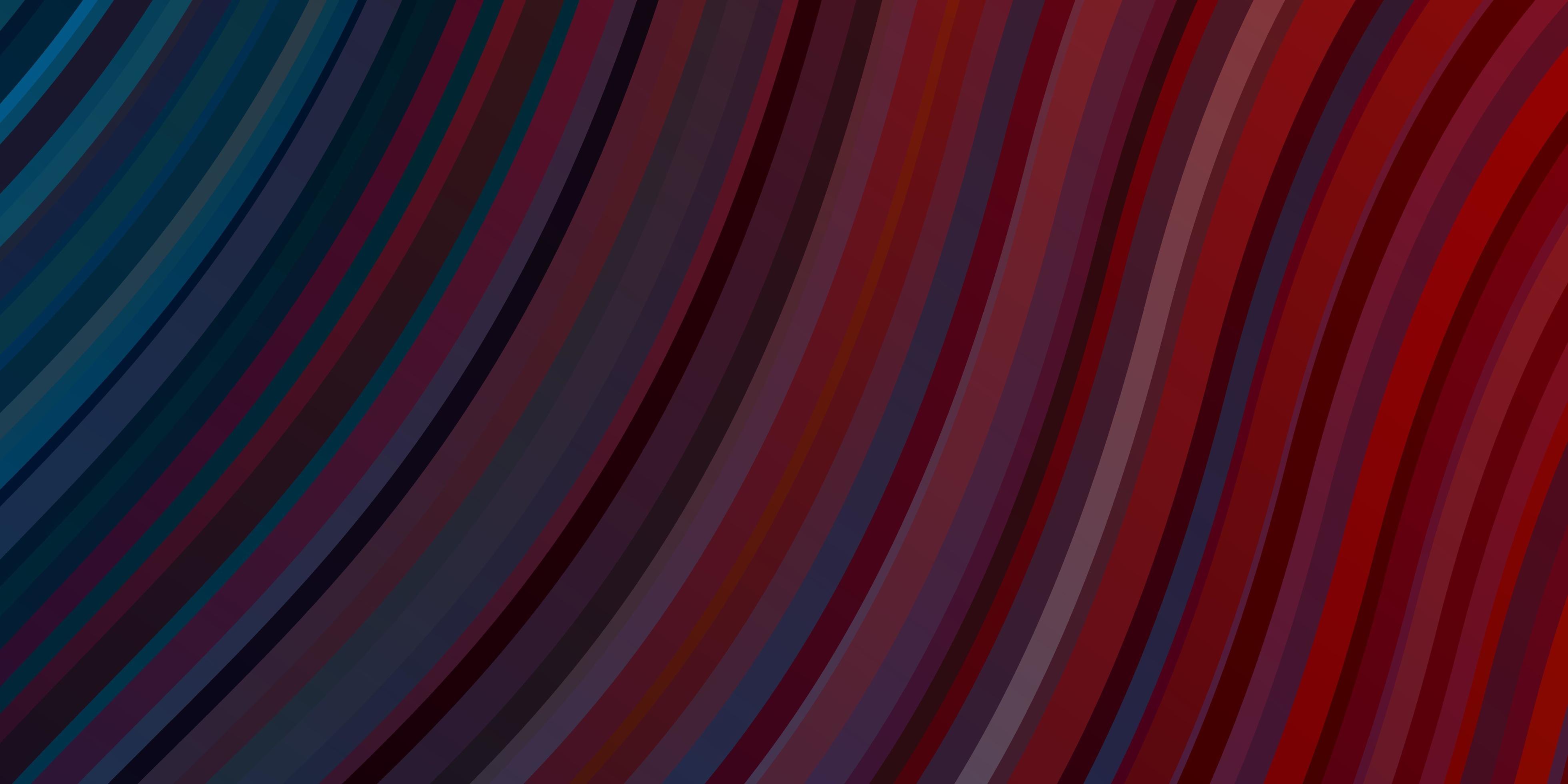 Light Blue Red Vector Background With Bent Lines Abstract Gradient Illustration With Wry Lines