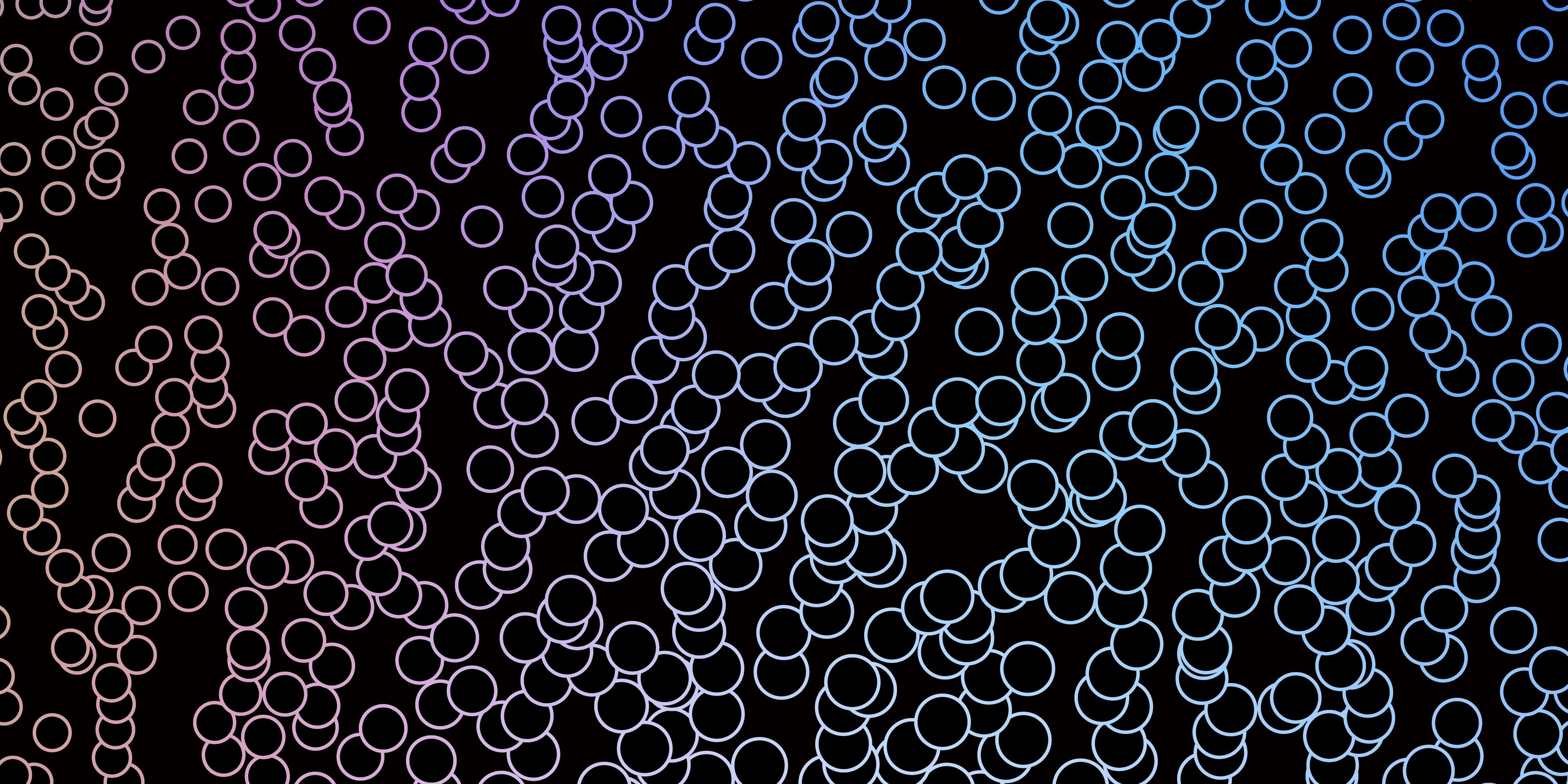 Dark Blue Red Vector Pattern With Circles Abstract Colorful Disks On Simple Gradient