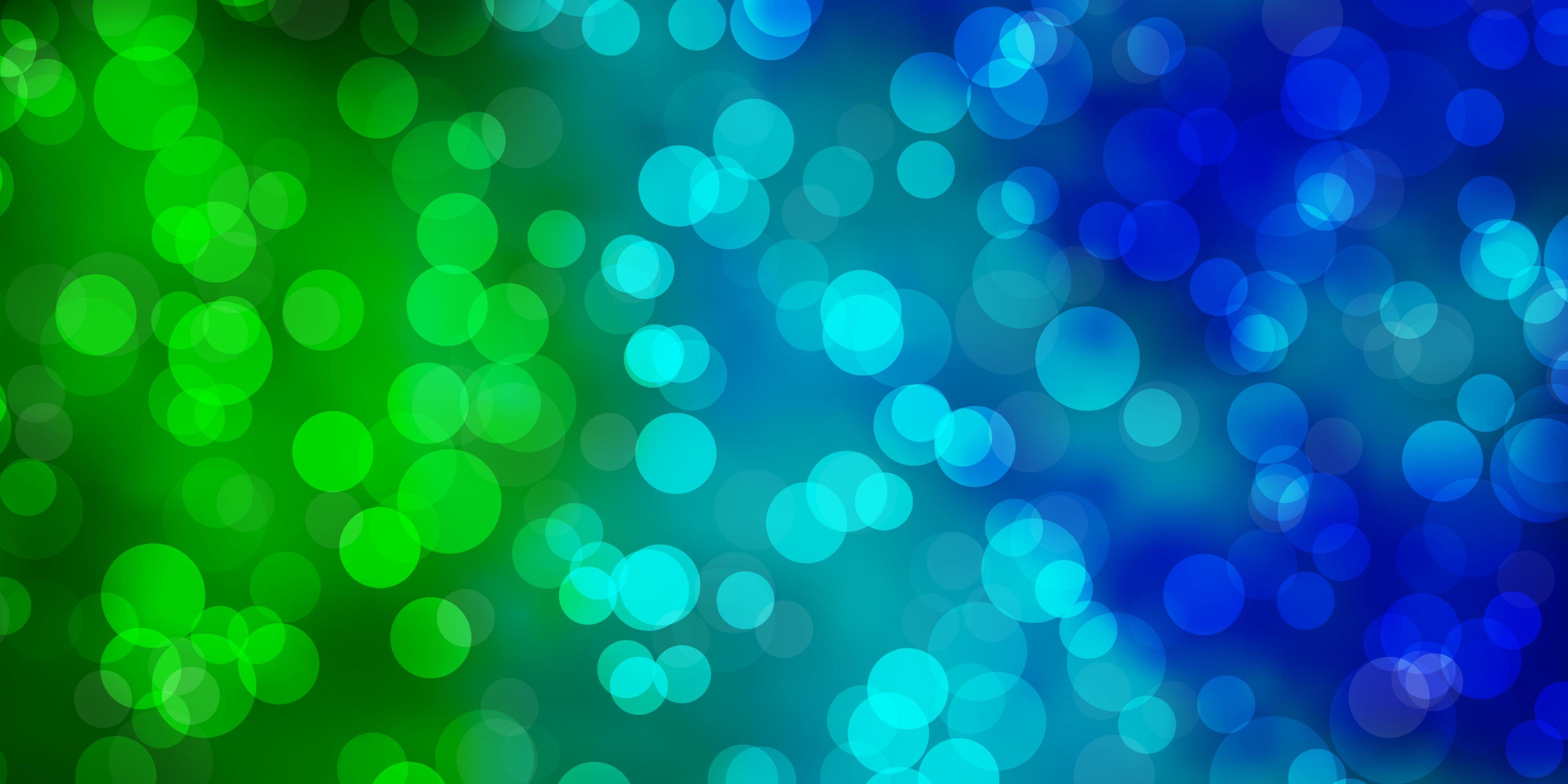 Light Blue Green Vector Background With Bubbles Abstract Colorful Disks On Simple Gradient