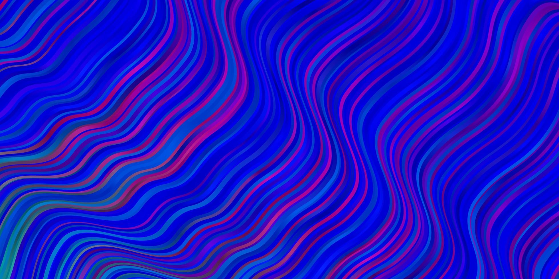 Light Blue Red Vector Background With Bent Lines Abstract Gradient Illustration With Wry Lines