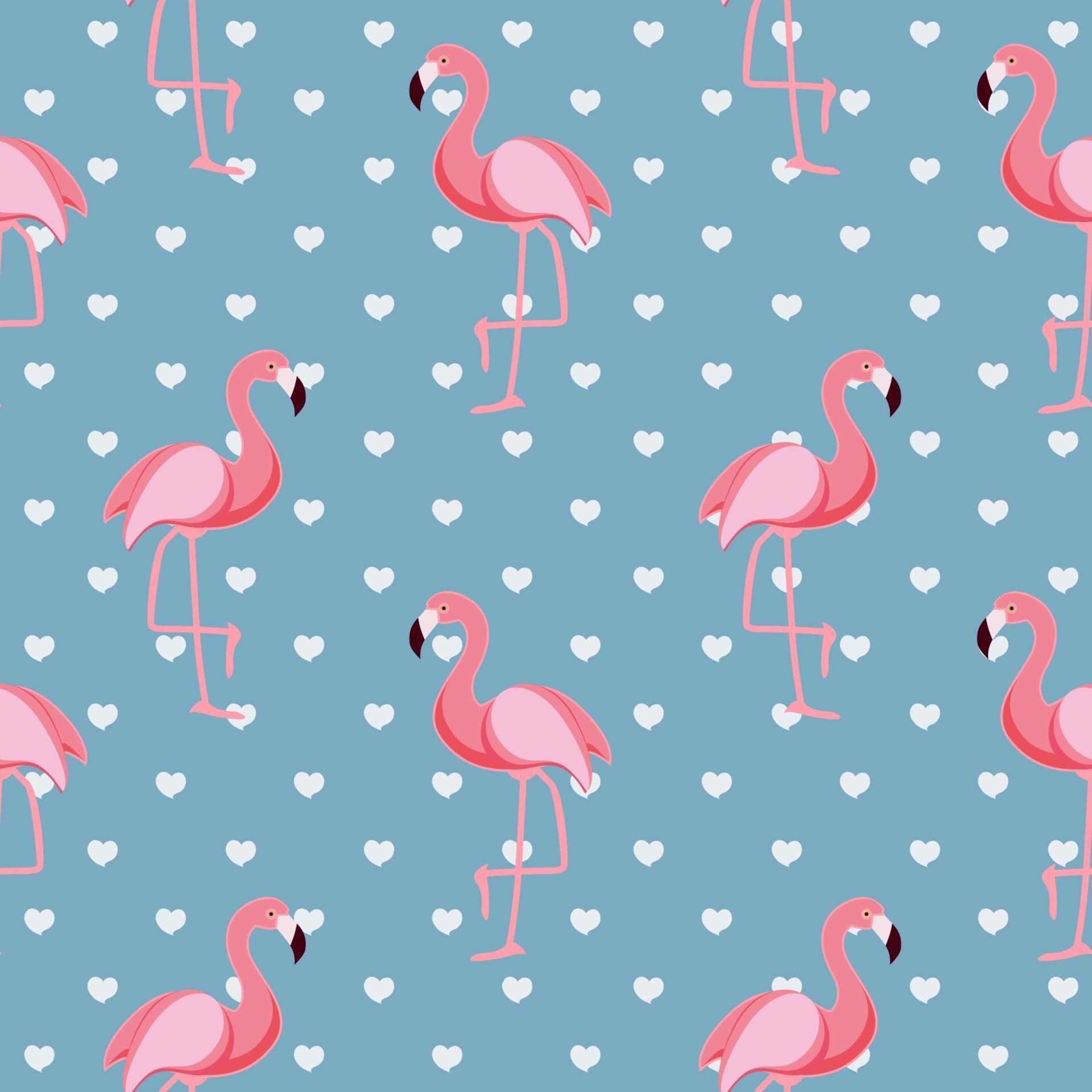 Cute Retro Seamless Flamingo Pattern Background Vector Illustration 2833416 Vector Art at Vecteezy