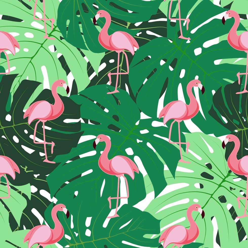 Cute Retro Seamless Flamingo Pattern Background Vector Illustration 2833453 Vector Art at Vecteezy