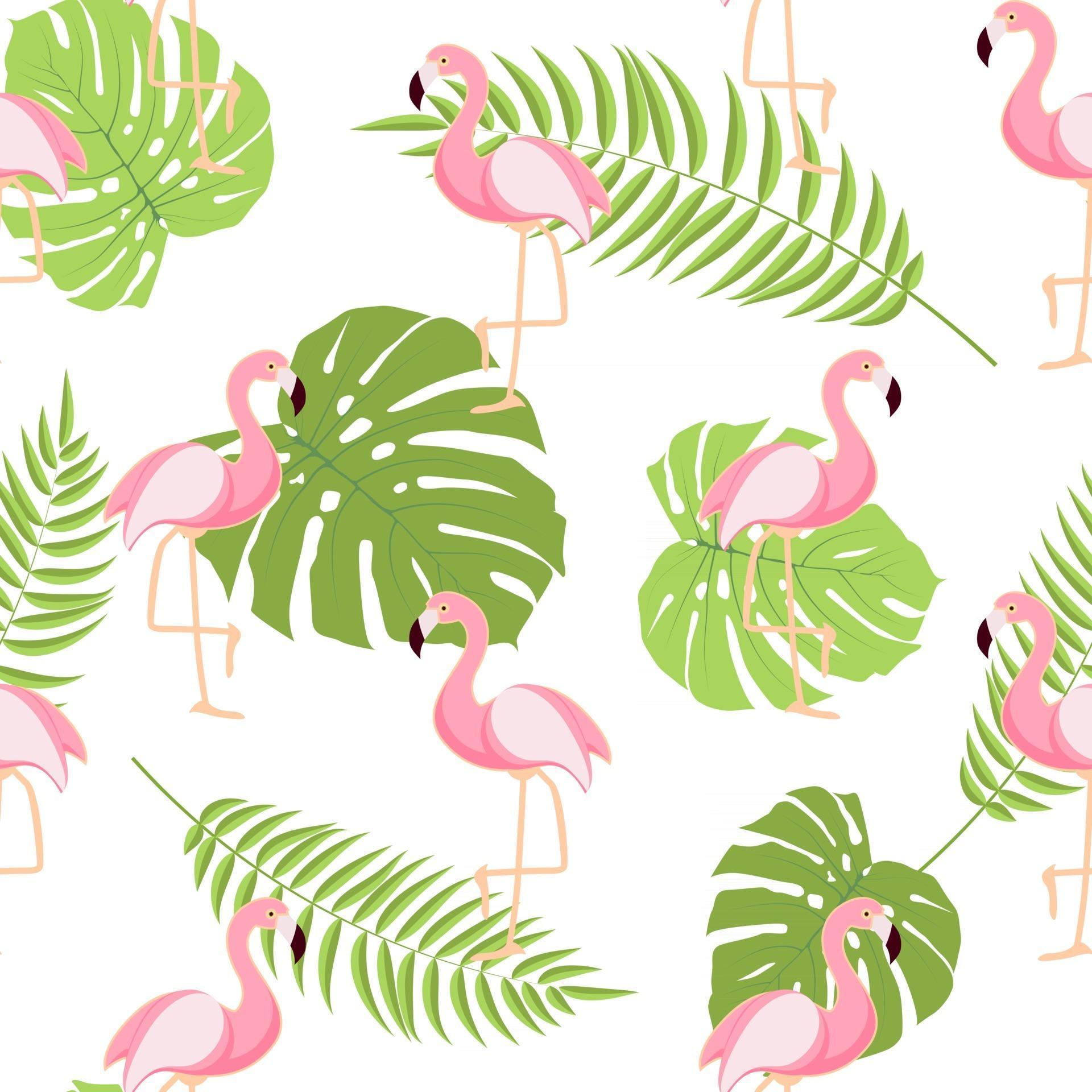 Cute Retro Seamless Flamingo Pattern Background Vector Illustration 2833622 Vector Art at Vecteezy