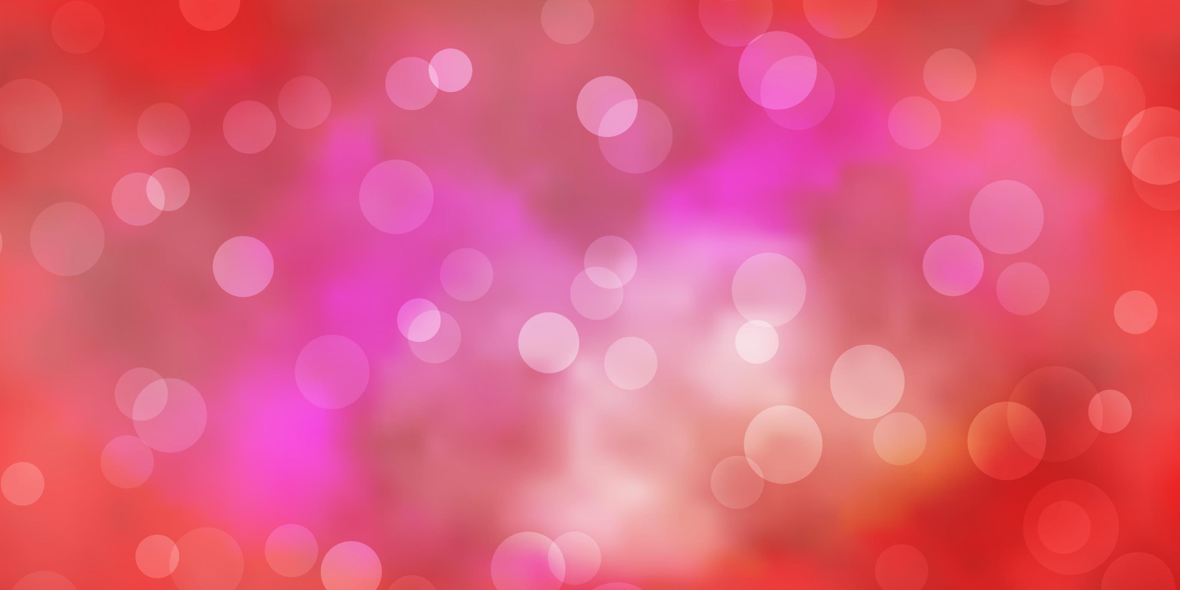 Light Red Vector Background With Bubbles Illustration With Set Of Shining Colorful Abstract