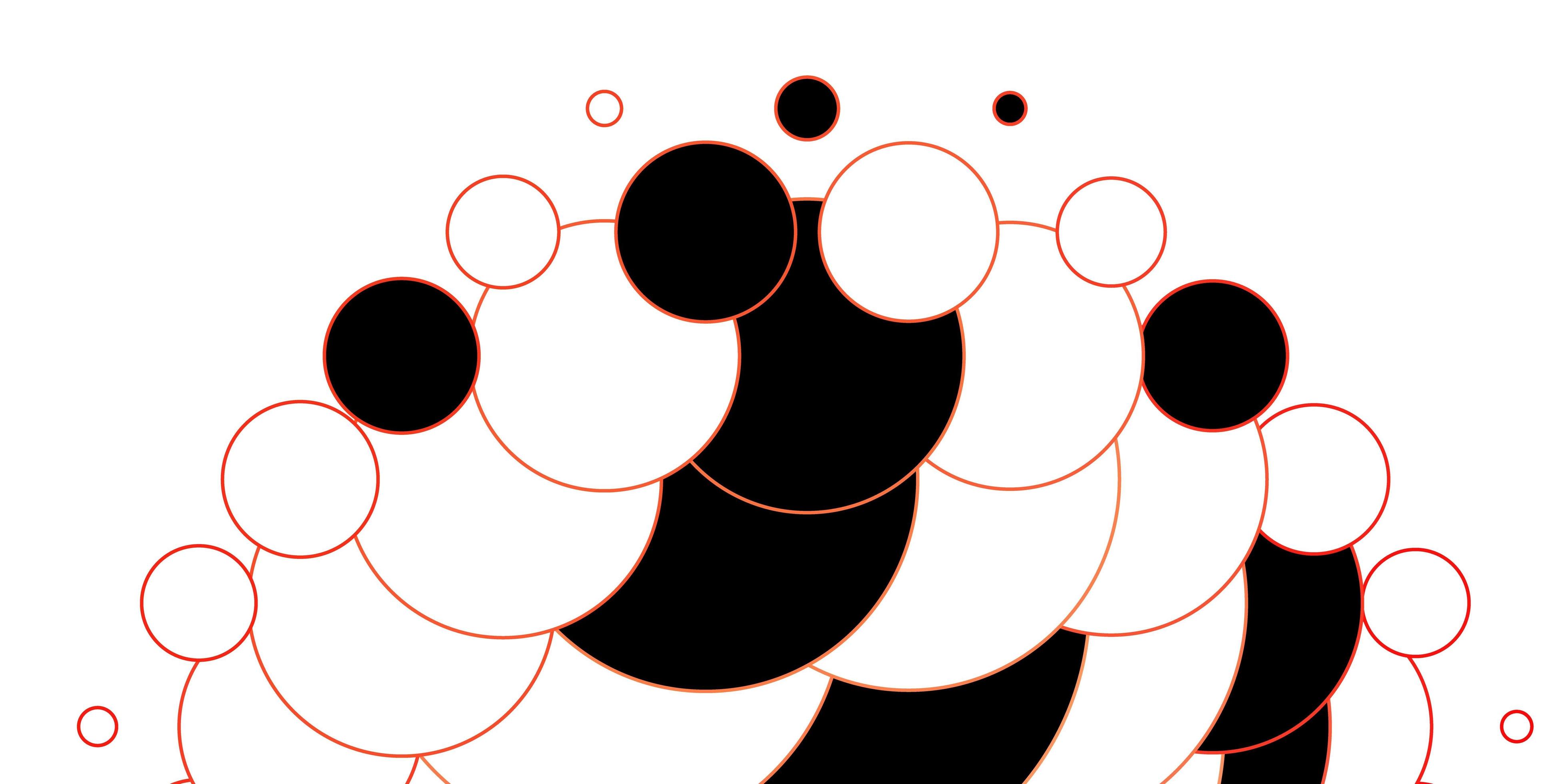 Dark Red Vector Layout With Circles Abstract Colorful Disks On Simple Gradient Background