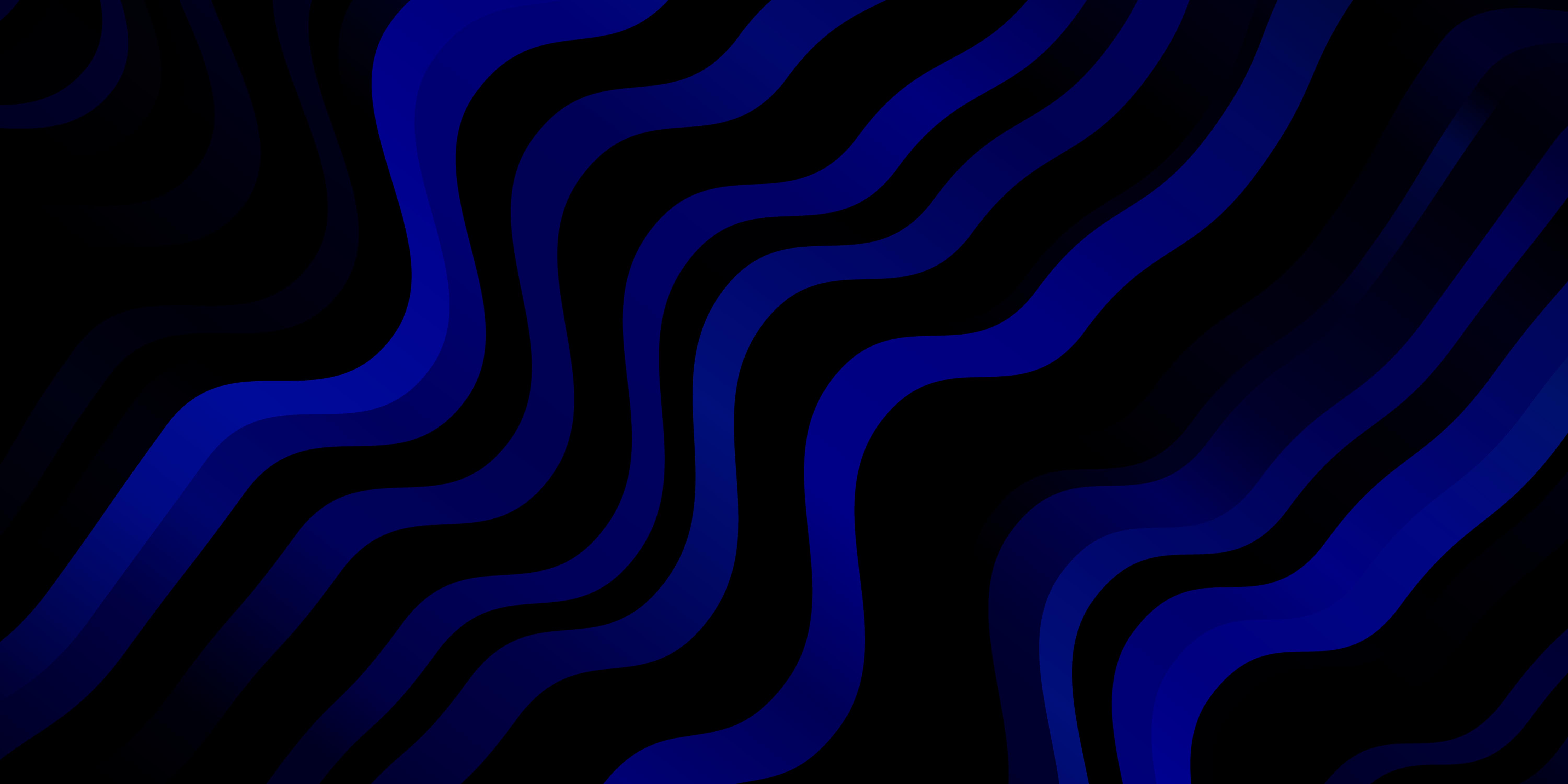 Dark Blue Vector Layout With Curves Abstract Illustration With Bandy Gradient Lines Template