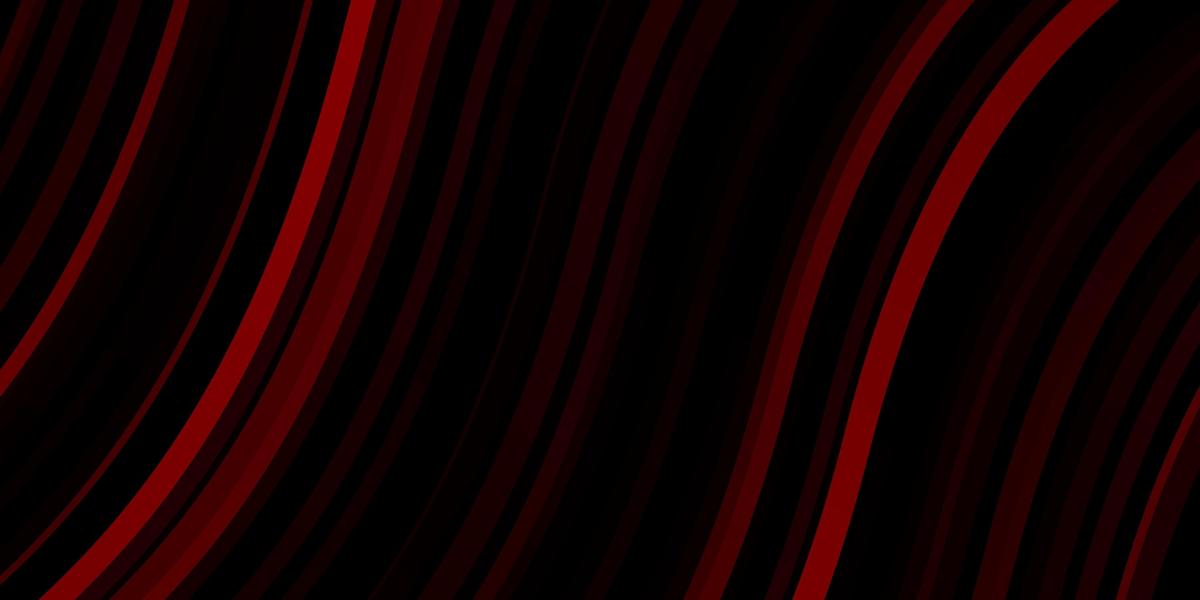 Dark Red Vector Backdrop With Bent Lines Illustration In Halftone Style With Gradient Curves