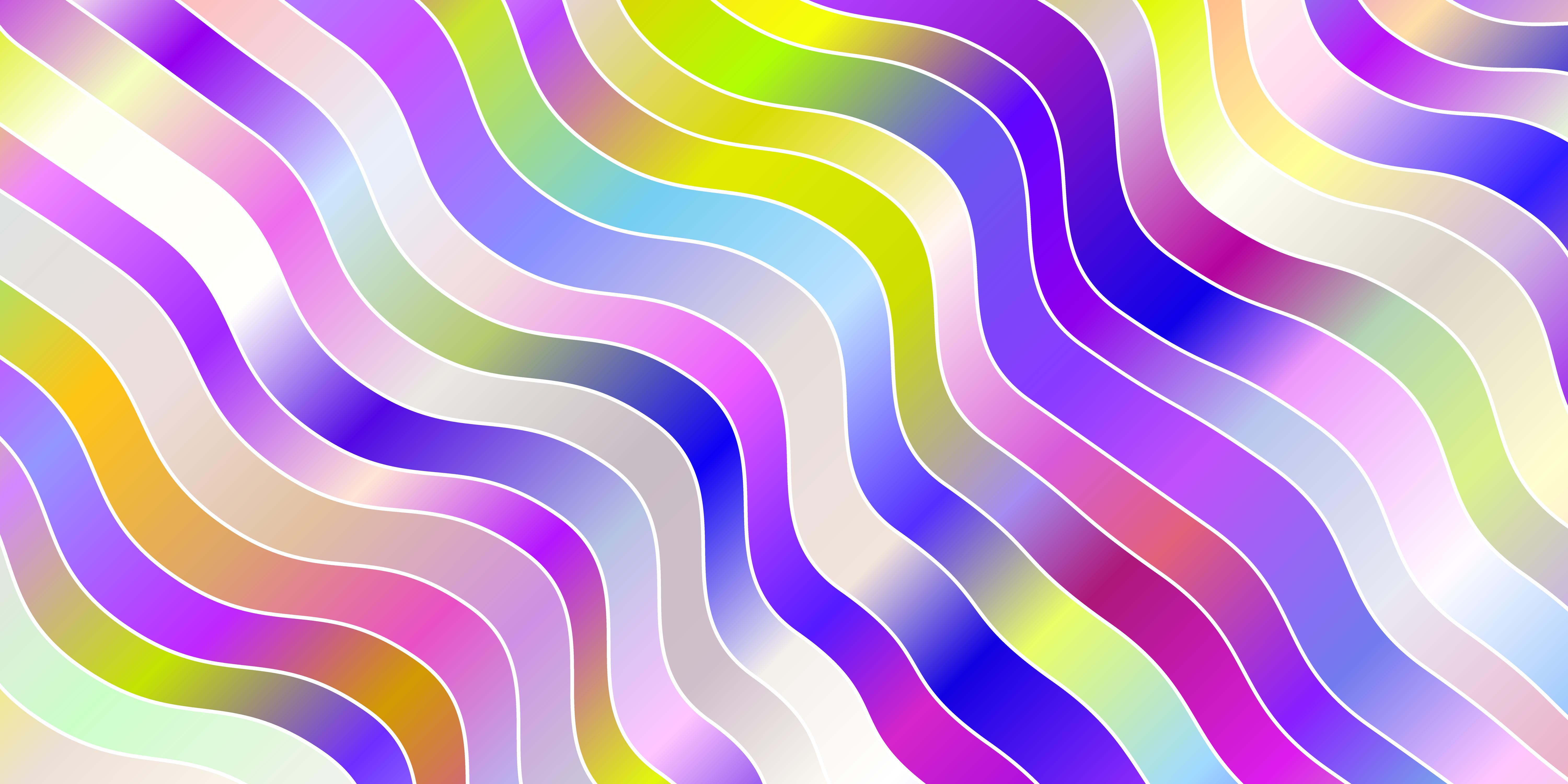 Light Multicolor Vector Pattern With Curved Lines Abstract Gradient Illustration With Wry Lines