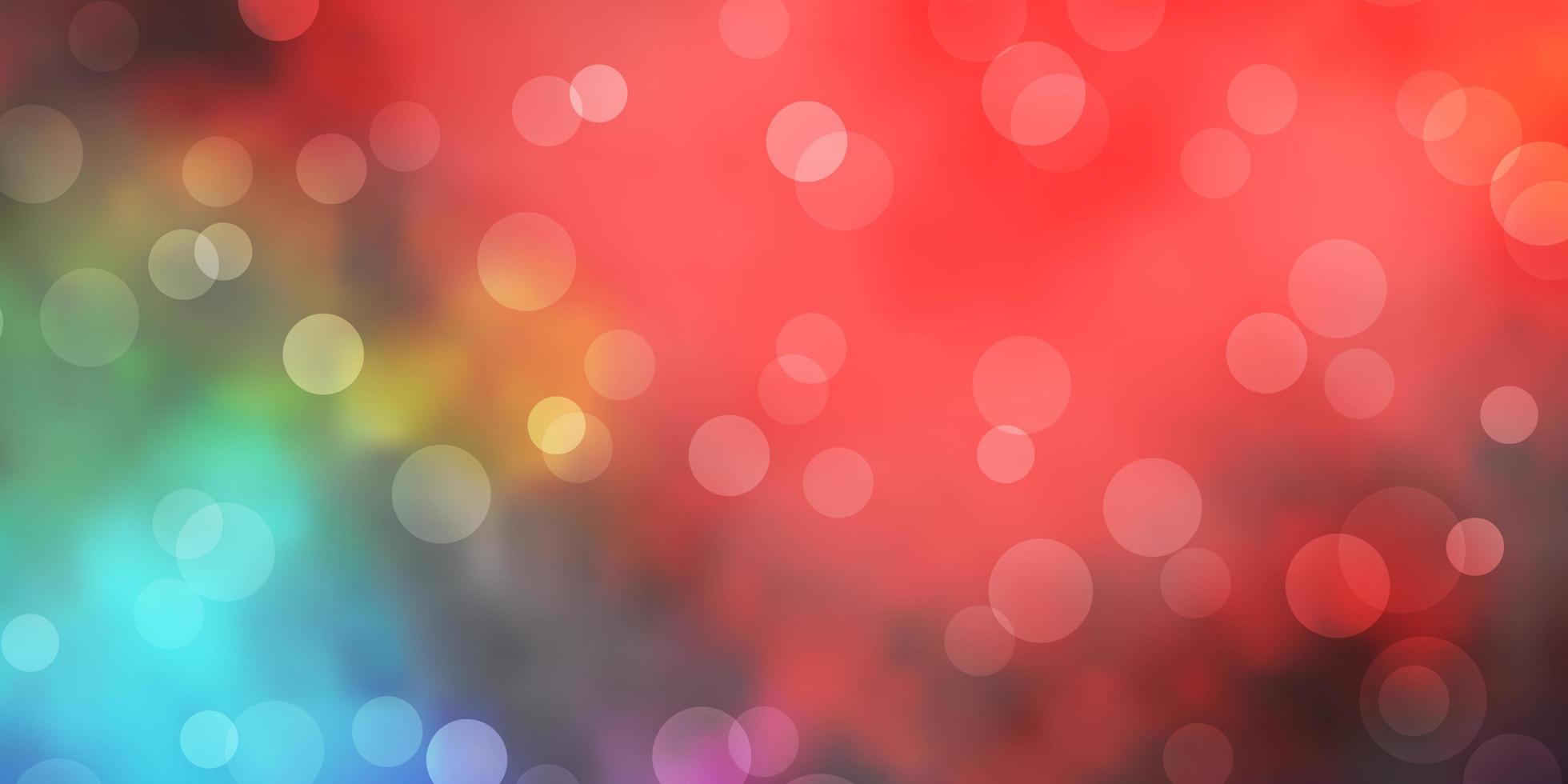 Dark Multicolor Vector Pattern With Spheres Glitter Abstract Illustration With Colorful Drops