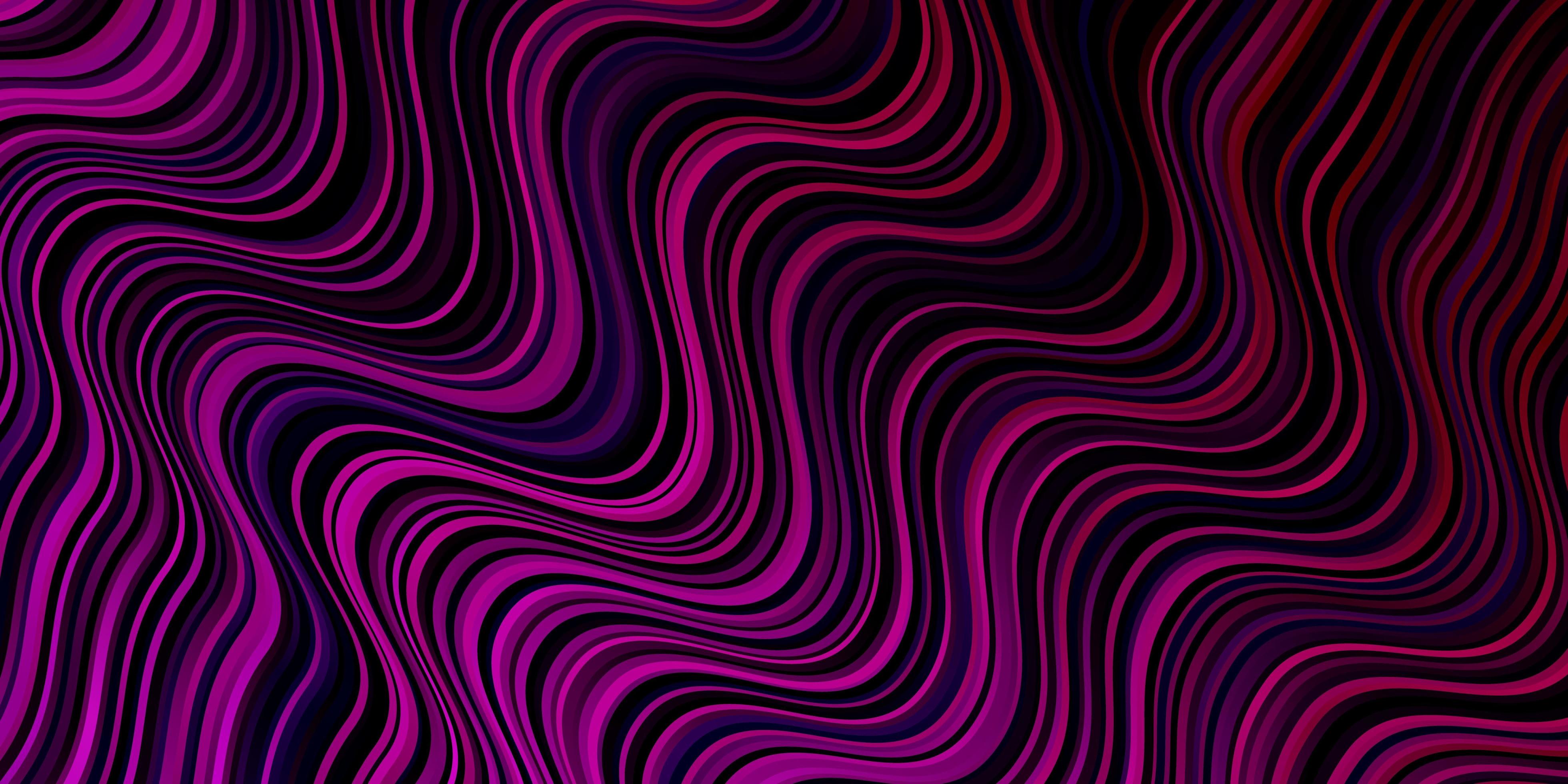 Dark Pink Vector Pattern With Curves Colorful Geometric Sample With Gradient Curves Template