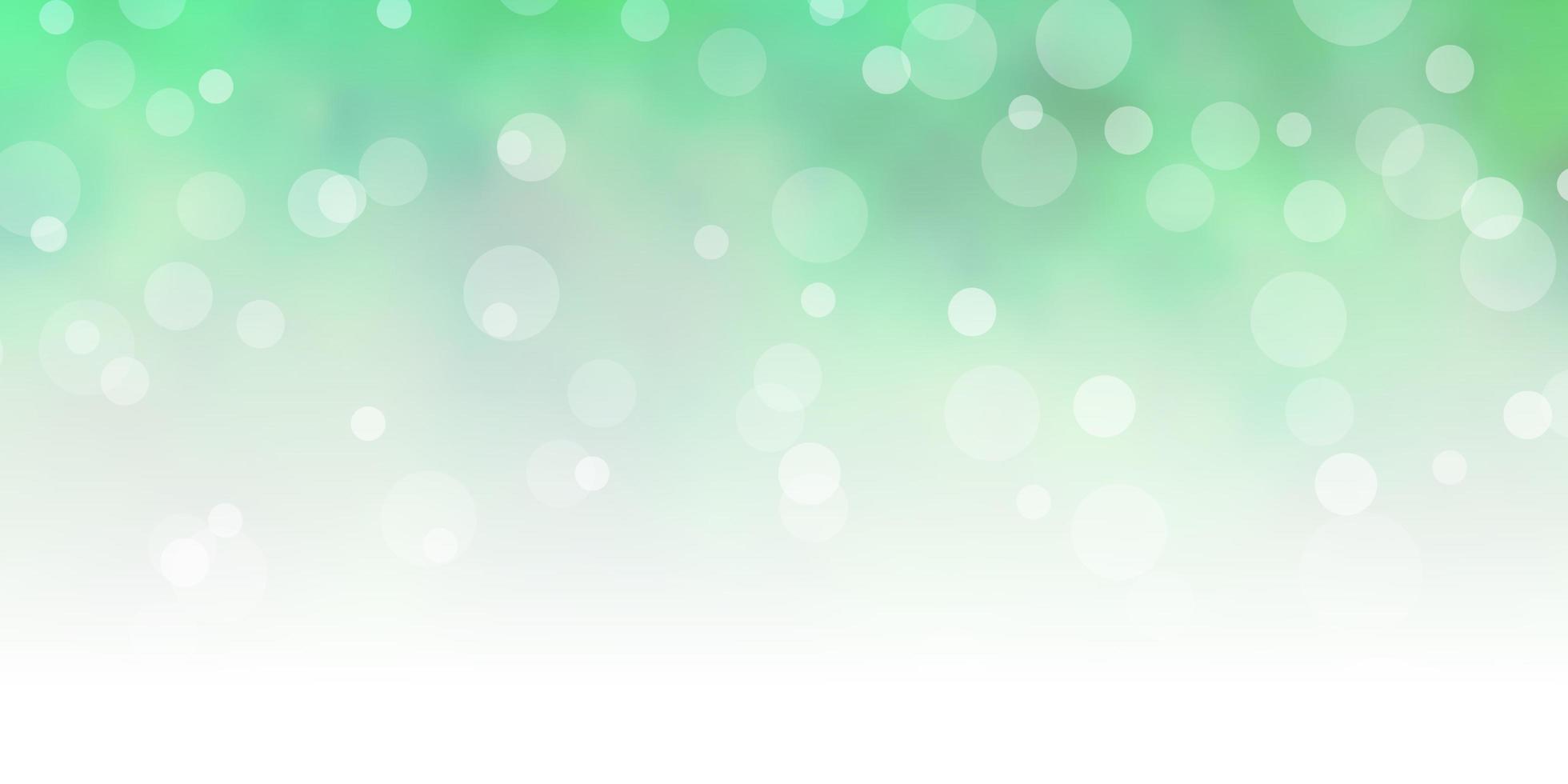 Light Green Vector Pattern With Circles Abstract Colorful Disks On Simple Gradient Background