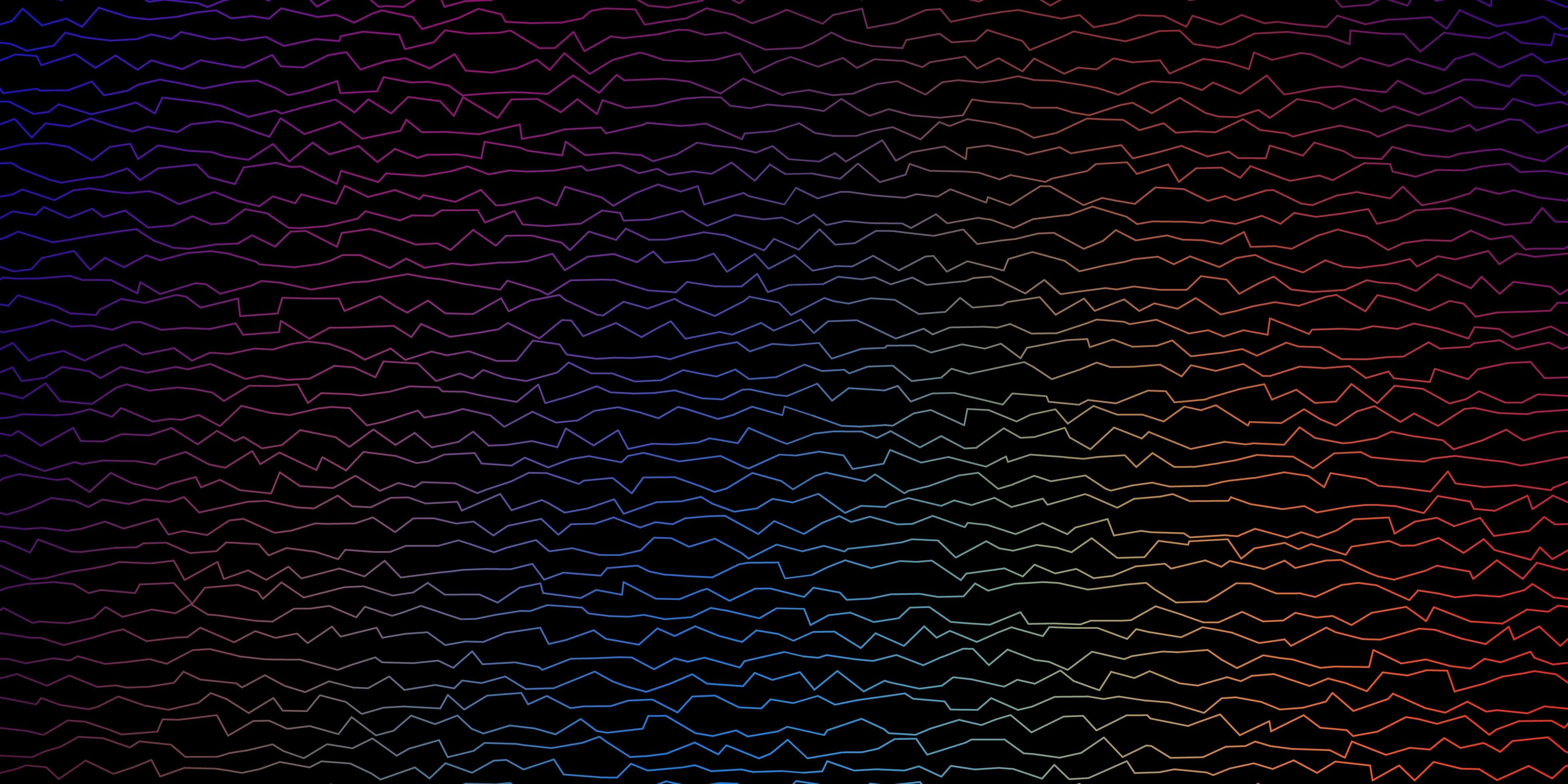 Dark Multicolor Vector Background With Bent Lines Abstract Illustration With Gradient Bows