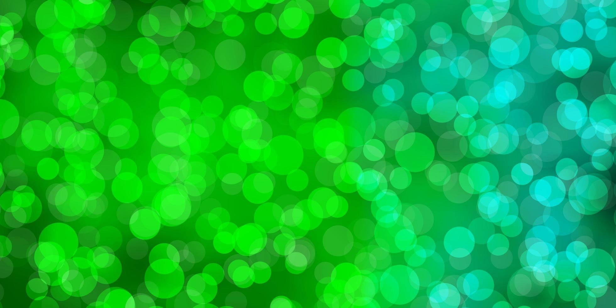 Light Green Vector Texture With Disks Abstract Decorative Design In Gradient Style With Bubbles