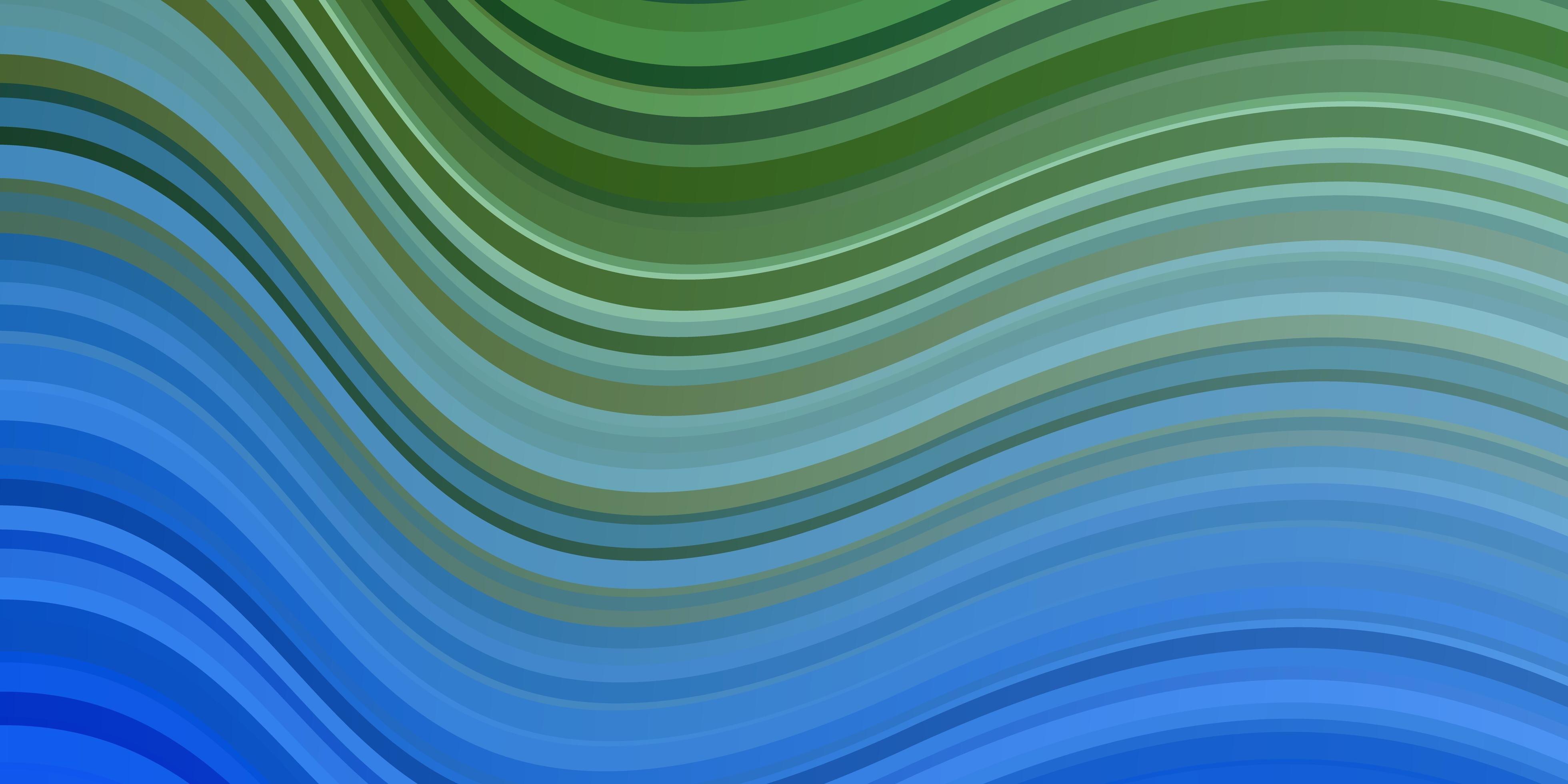 Light Blue Green Vector Pattern With Curved Lines Bright Sample With Colorful Bent Lines