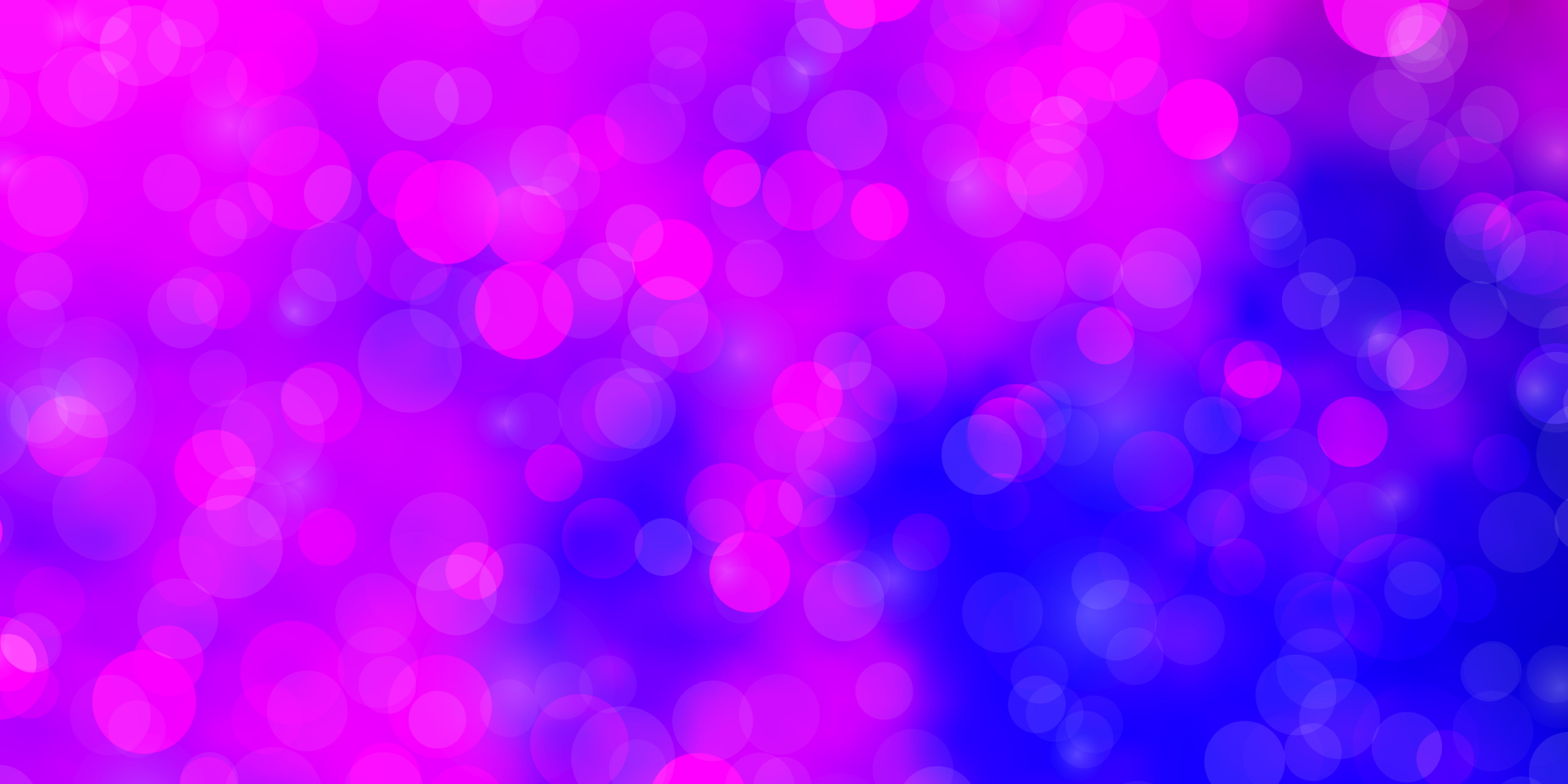 Light Purple Pink Vector Background With Circles Abstract Colorful Disks On Simple Gradient