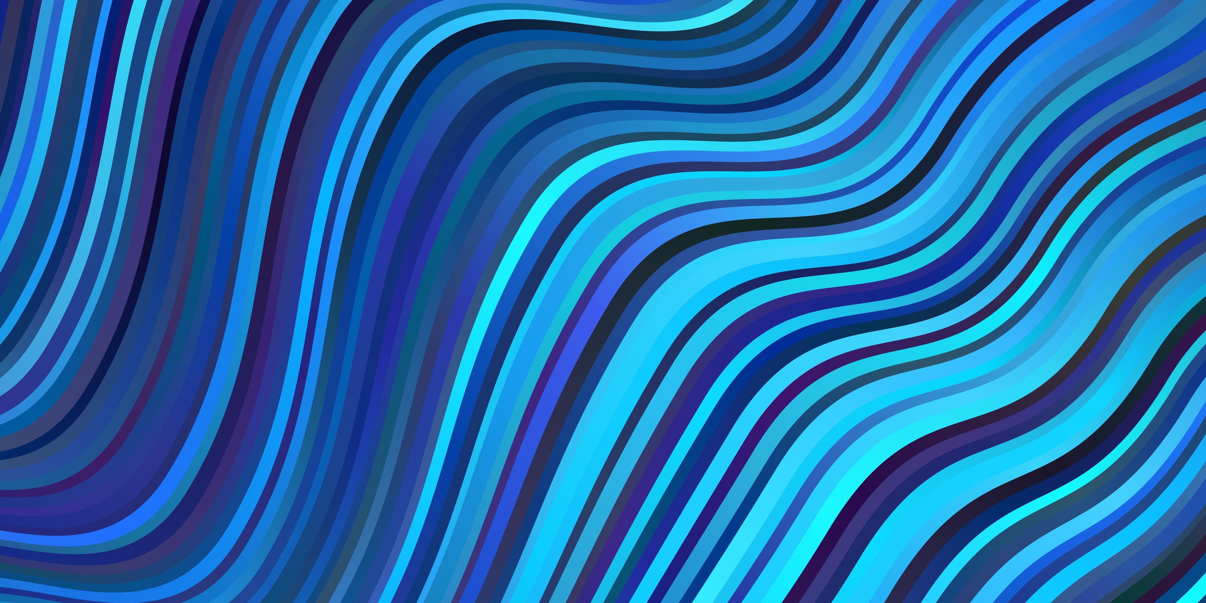 Dark Blue Vector Template With Curved Lines Abstract Illustration With Bandy Gradient Lines