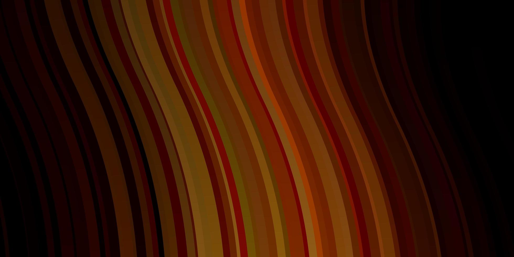 Dark Orange Vector Pattern With Wry Lines Gradient Illustration In Simple Style With Bows