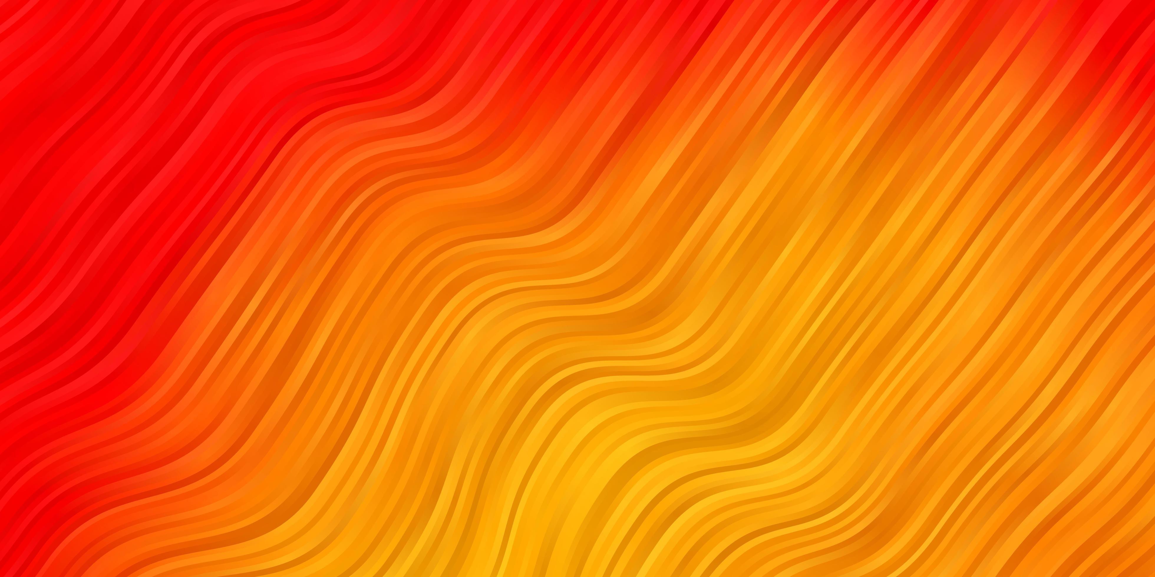 Fondo de vector naranja claro con líneas torcidas. Ilustración ...