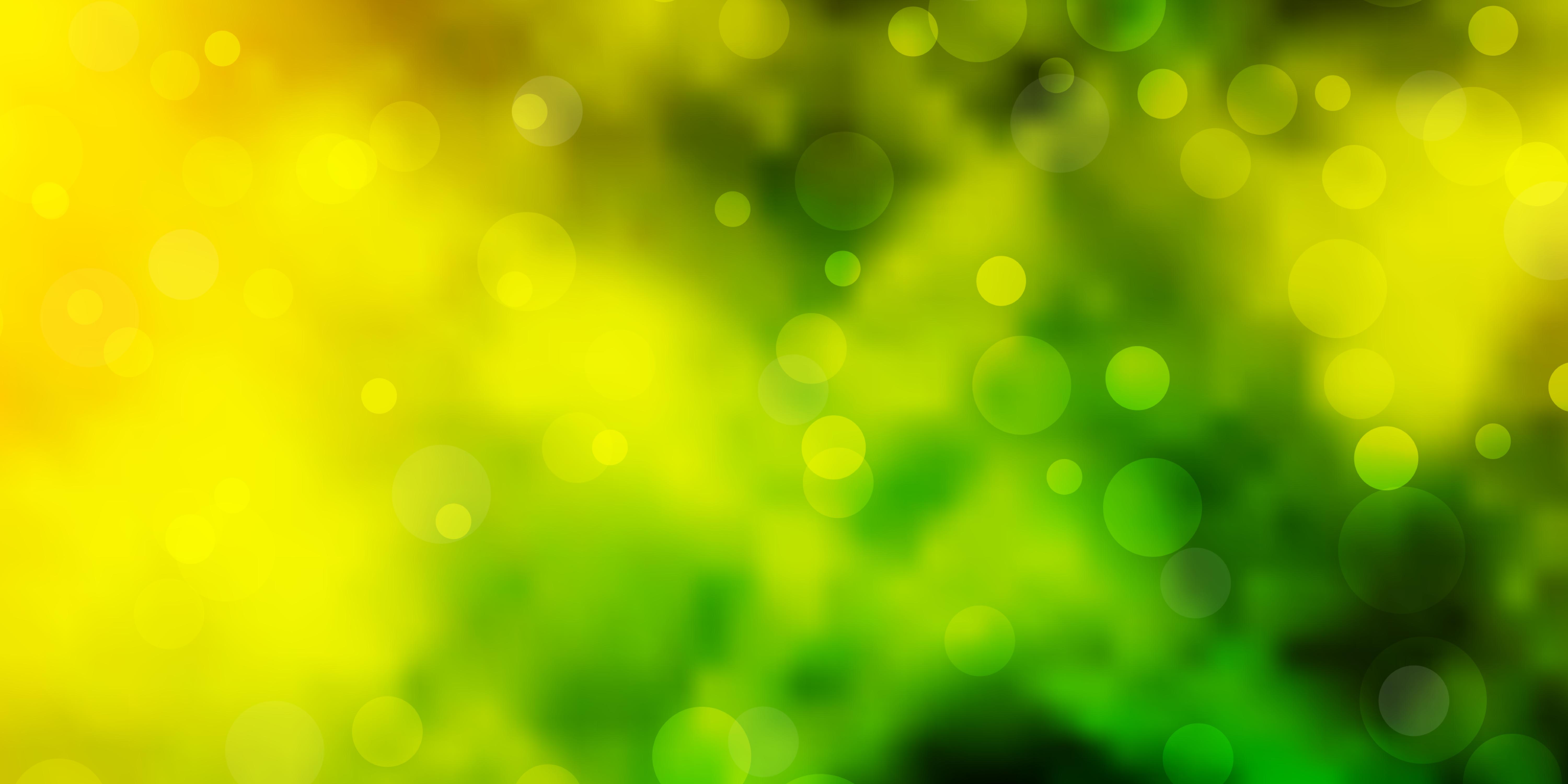 Light Green Yellow Vector Texture With Disks Abstract Colorful Disks On Simple Gradient