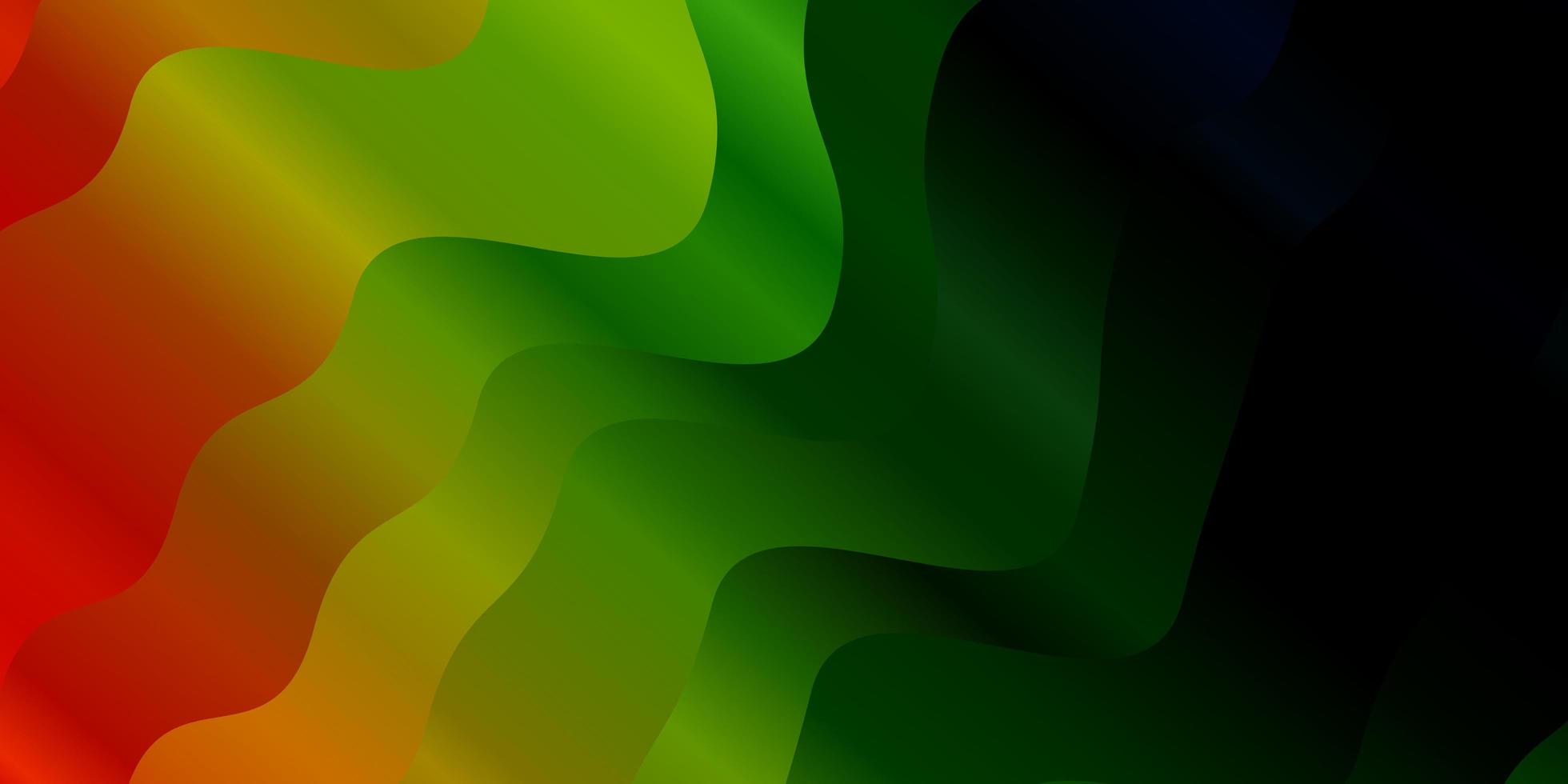 Dark Multicolor Vector Pattern With Curves Illustration In Abstract Style With Gradient Curved