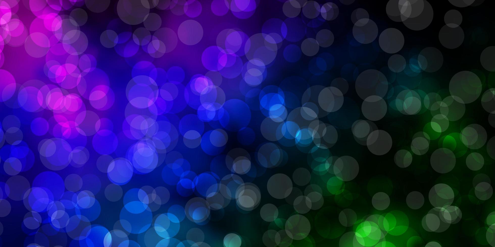 Dark Multicolor Vector Texture With Disks Abstract Decorative Design In Gradient Style With