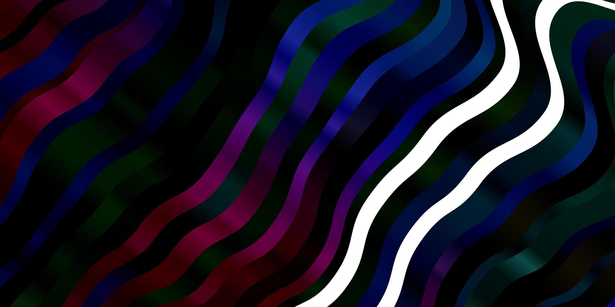 Dark Multicolor Vector Template With Lines Colorful Geometric Sample With Gradient Curves