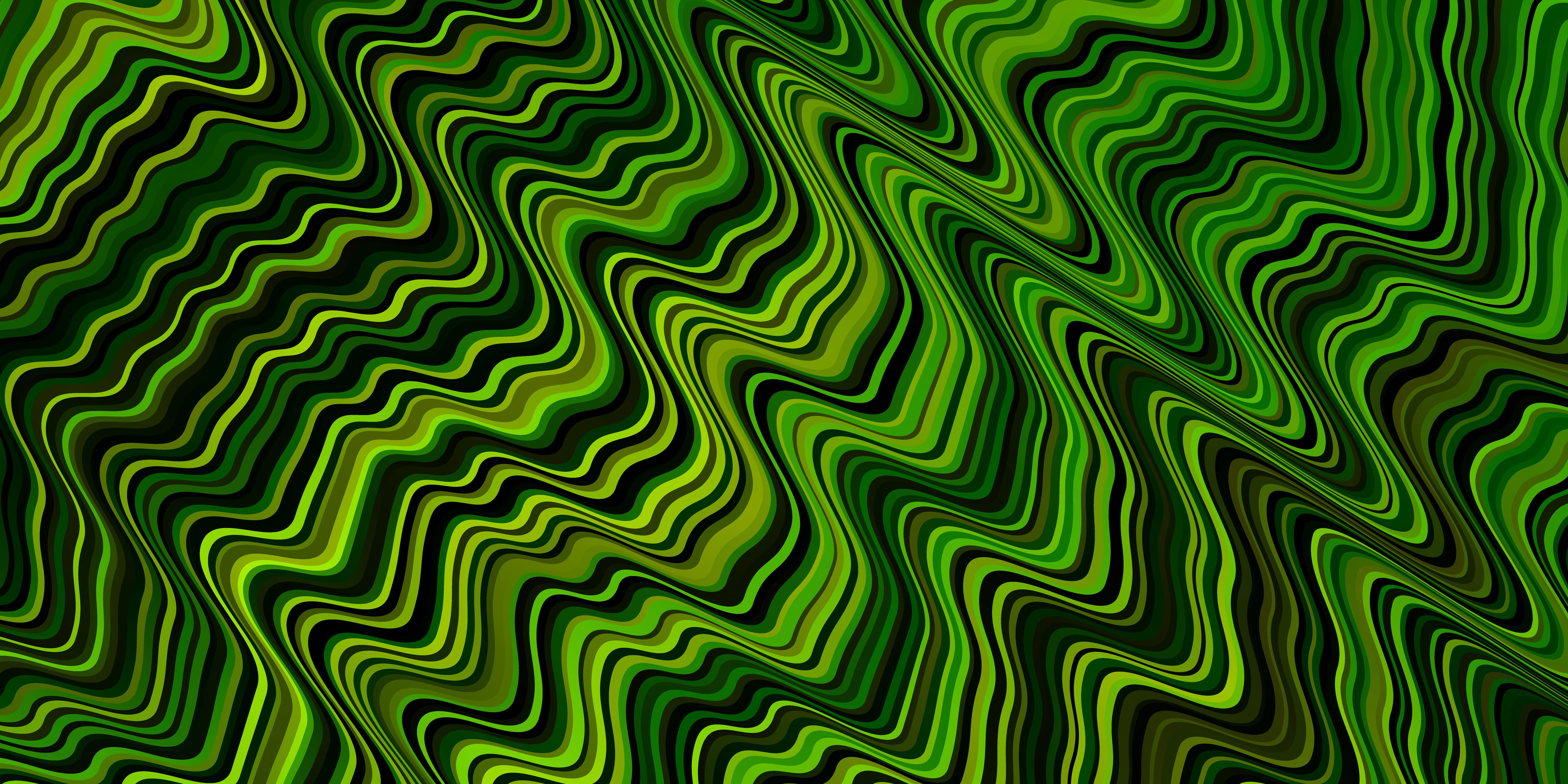 Light Green Yellow Vector Layout With Curves Abstract Gradient Illustration With Wry Lines