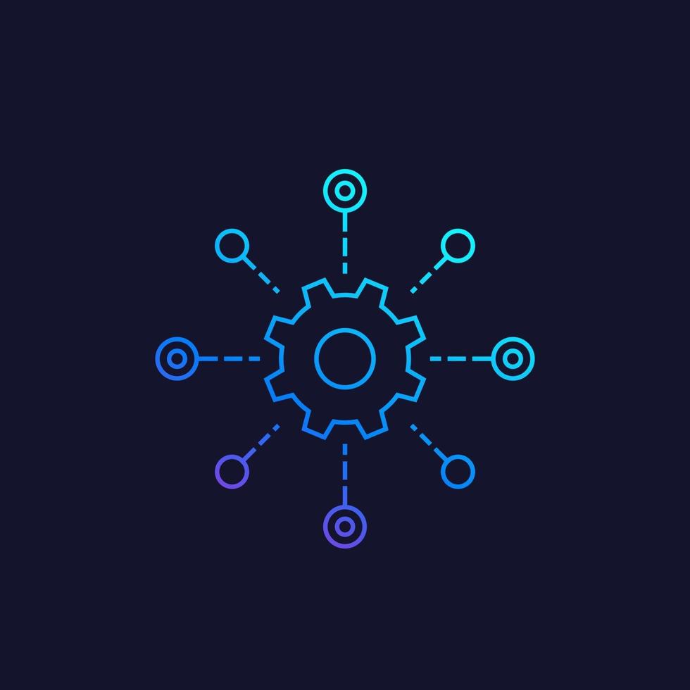 Software Testing Automation System Vector Line Icon 2837737 Vector Art