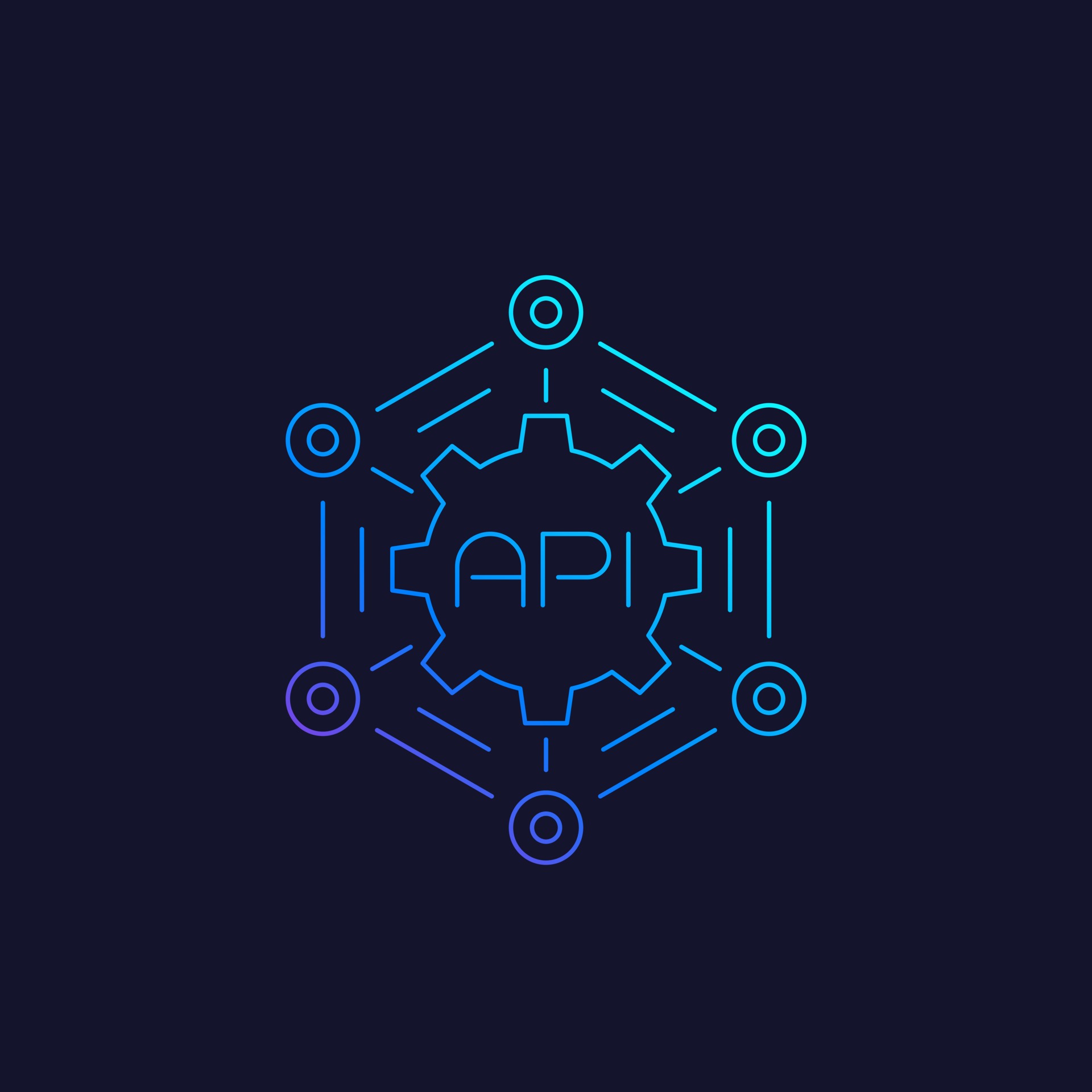 API, software integration, vector line icon 2837841 Vector Art at Vecteezy