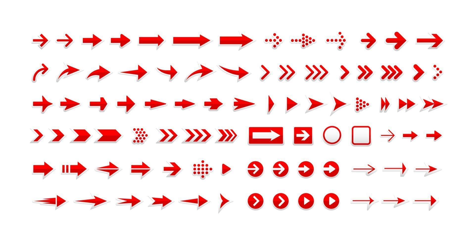Conjunto De Iconos De Vector De Flechas Paquete De Punteros A La