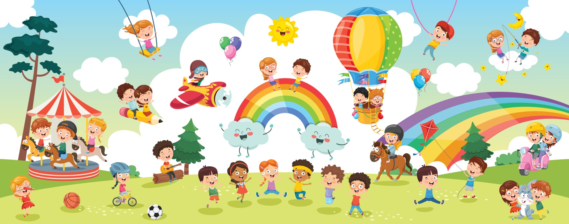 Cartoon Kids Playing Outside 2838753 Vector Art at Vecteezy Cartoon Kids Playing Outside 2838753 Vector Art at Vecteezy