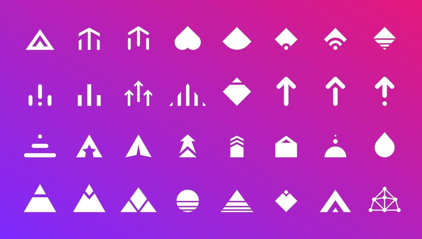 Swipe Up Top Move Button Icon Set Application And Social Network Scroll Arrow Pictogram