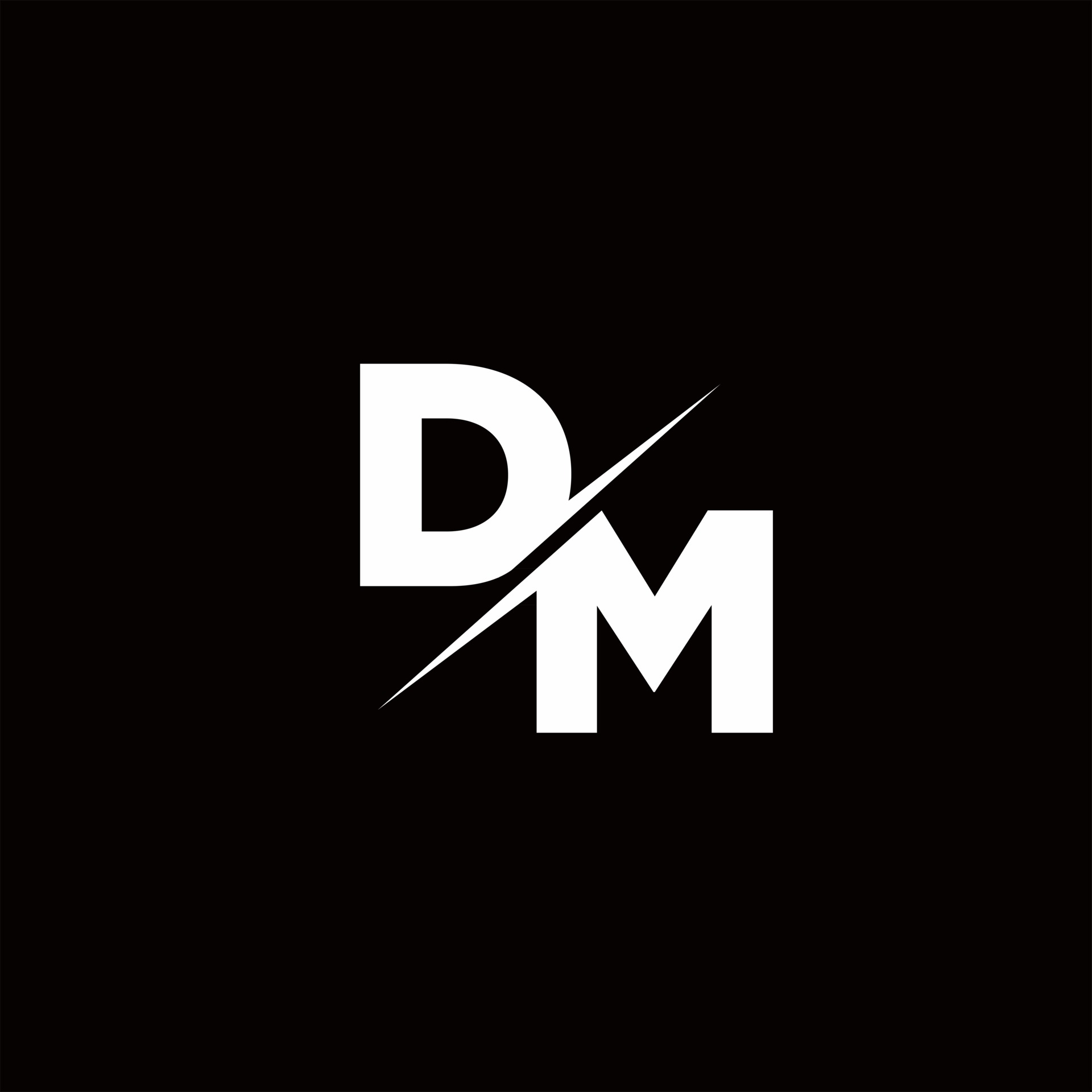 DM Logo Letter Monogram Slash With Modern Logo Designs Template 2840003