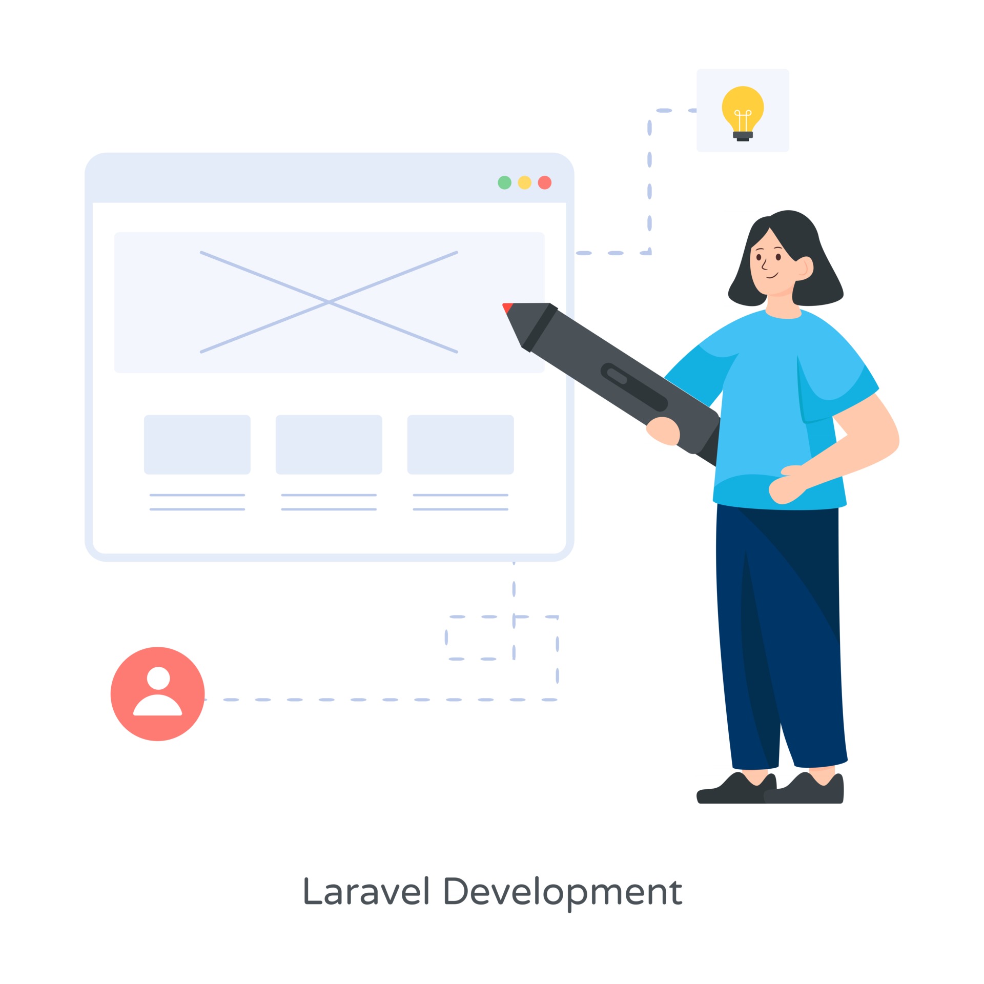 Laravel Layout Development 2840640 Vector Art At Vecteezy